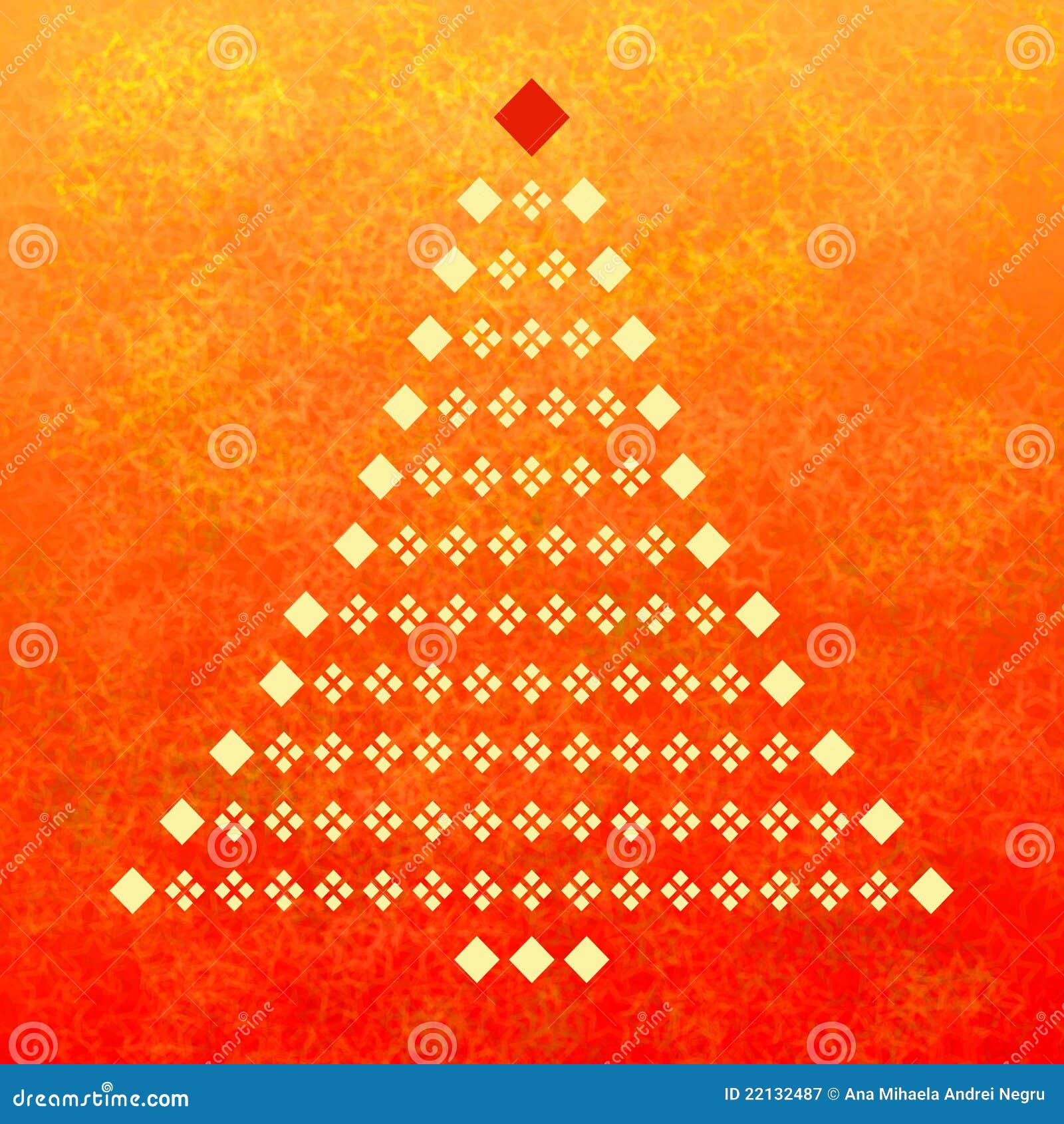 Christmas Tree and Red Abstract Background Stock Illustration ...