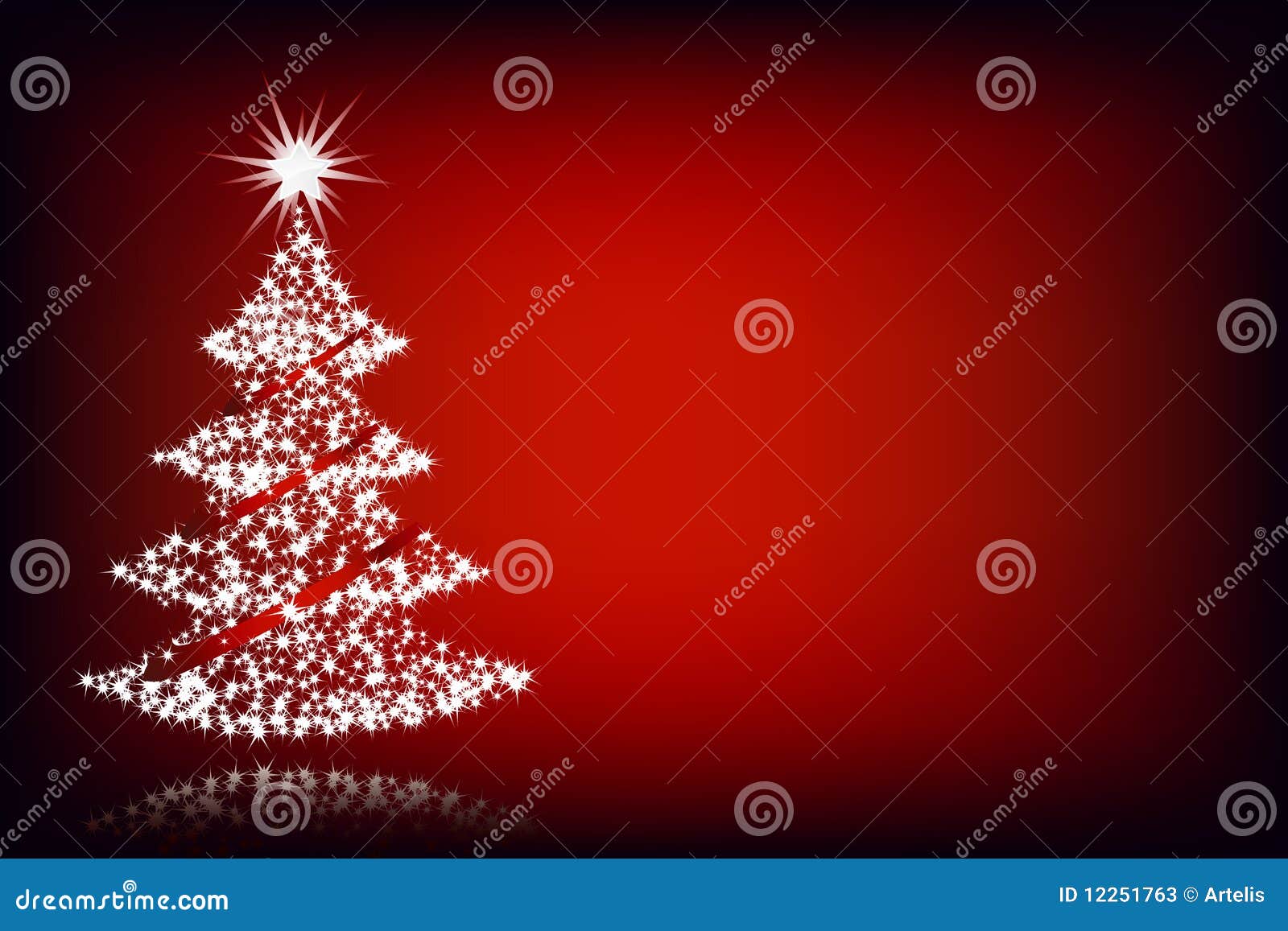 Christmas Tree-red Background Stock Vector - Illustration of border ...