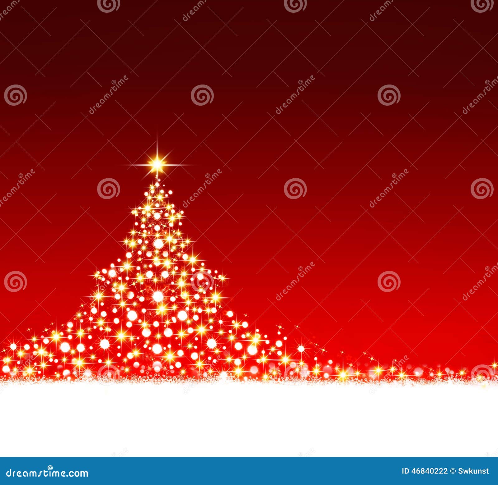 Christmas Tree on Red Background. Stock Illustration - Illustration of ...