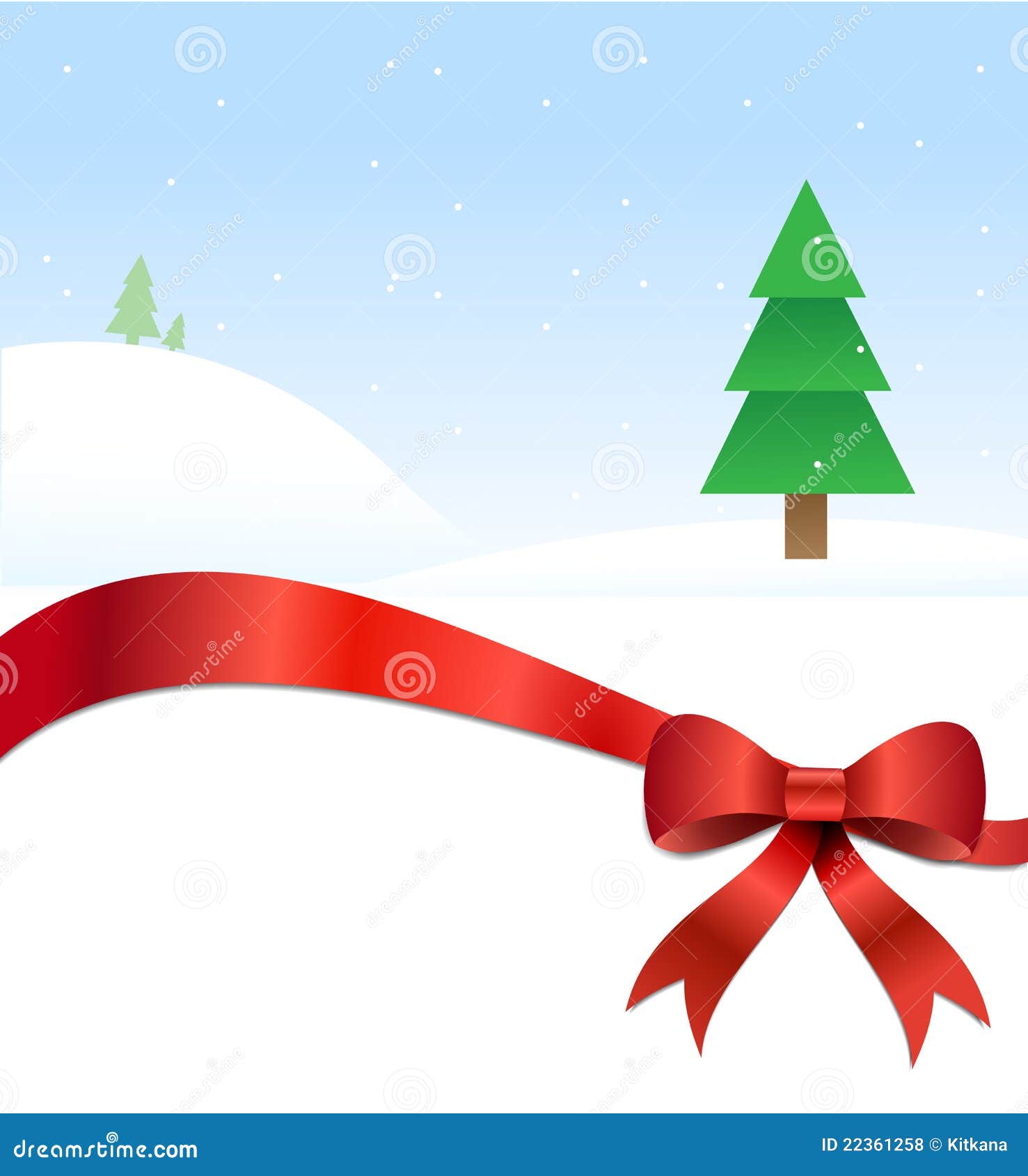 Christmas tree scene stock vector. Illustration of present - 22361258