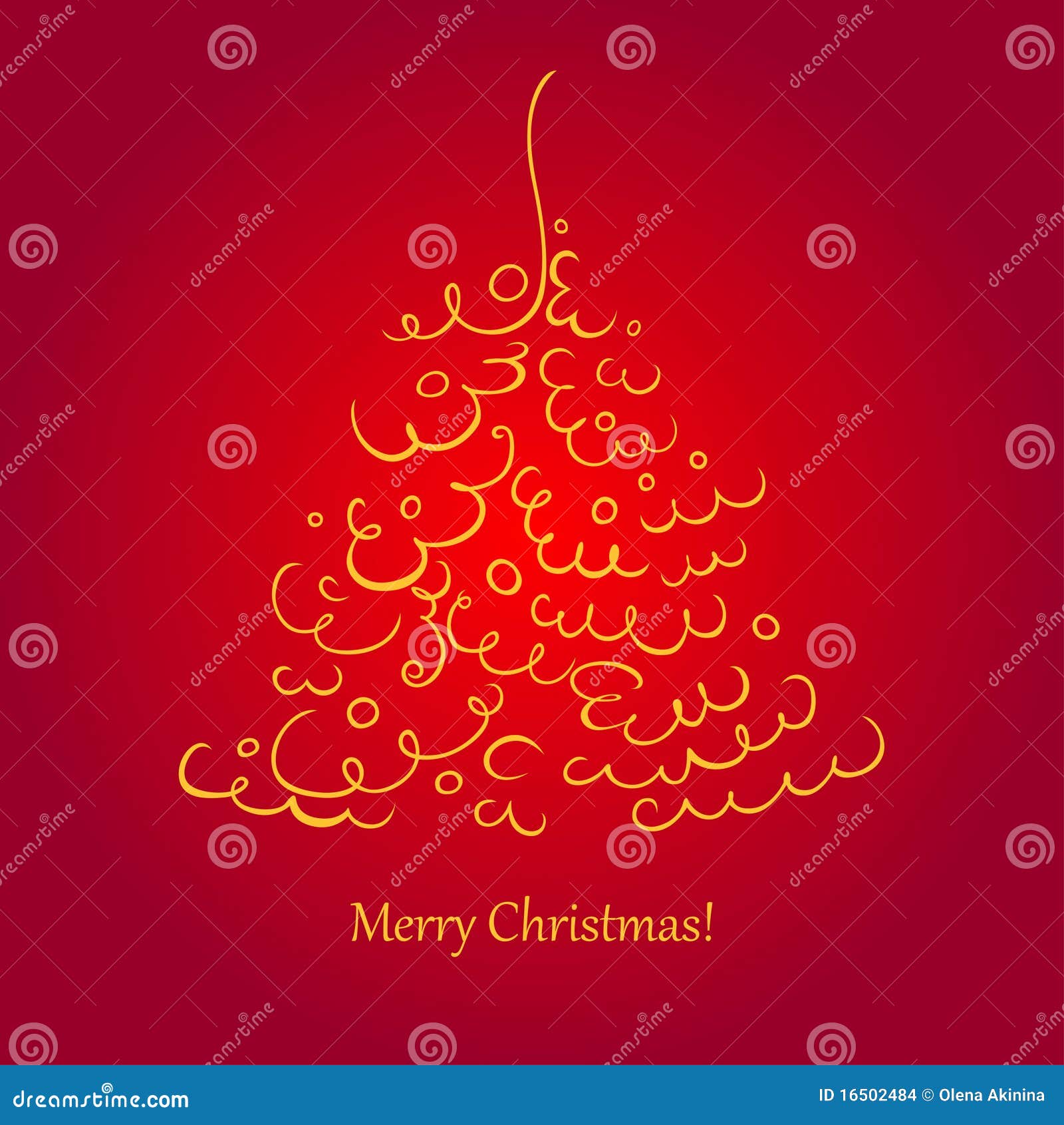 Christmas tree scroll stock vector. Illustration of decorate - 16502484