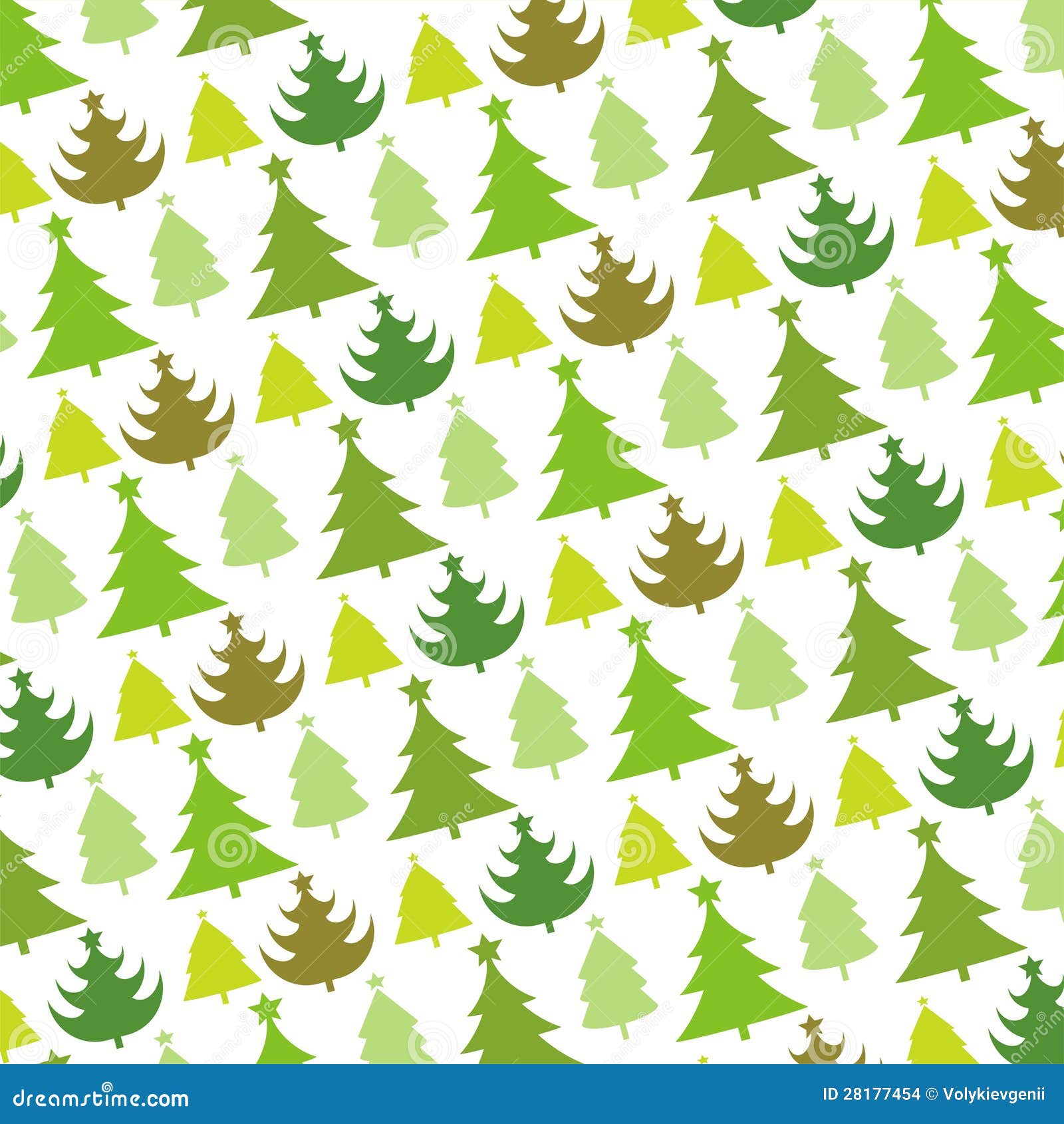 Christmas Tree Seamless Pattern Stock Vector - Illustration of backdrop ...