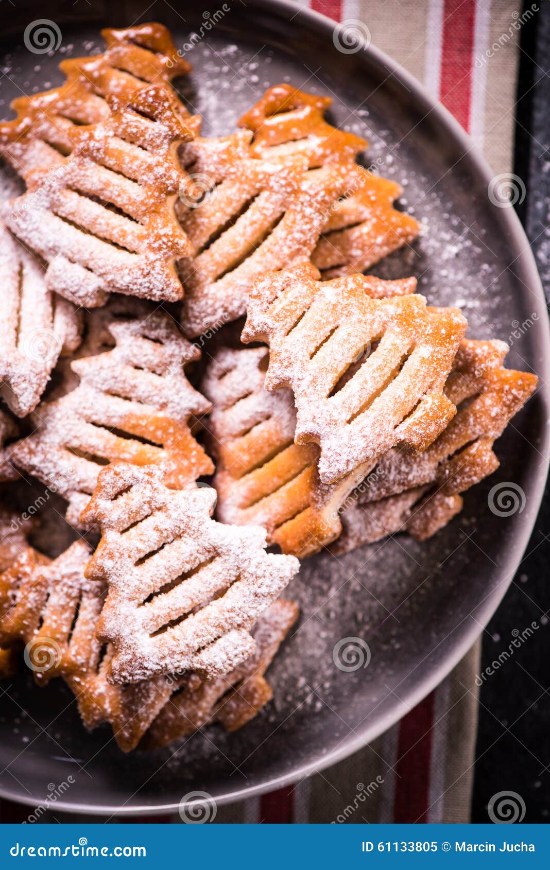 Christmas Tree Shape Cookies Stock Image - Image of biscuit, shape ...