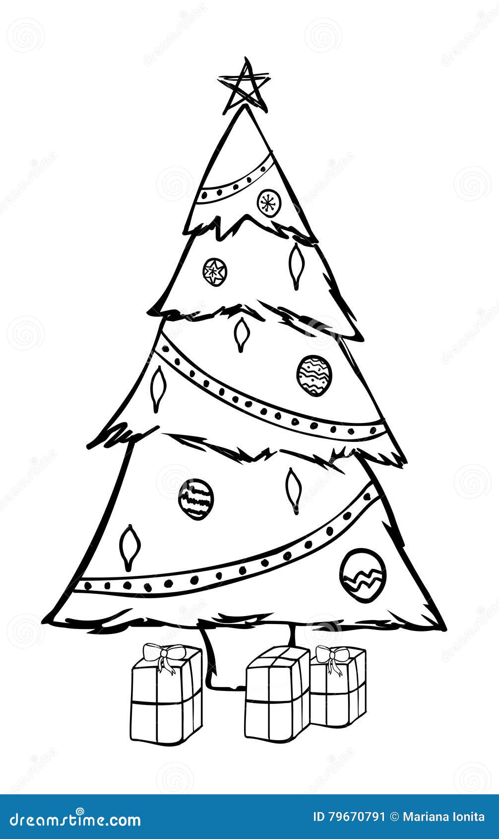 Christmas Tree Sketch Stock Illustrations – 50,800 Christmas Tree ...
