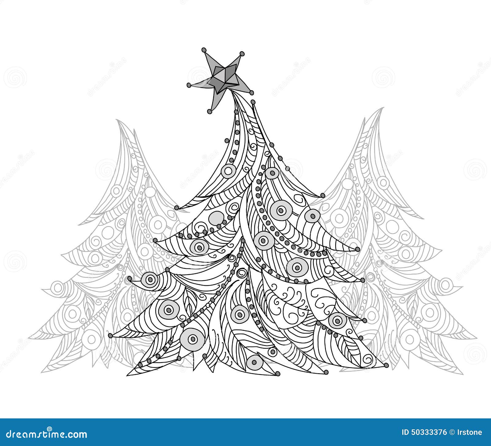 Christmas Tree, Sketch, Kid's Dreams Stock Illustration - Image: 50333376