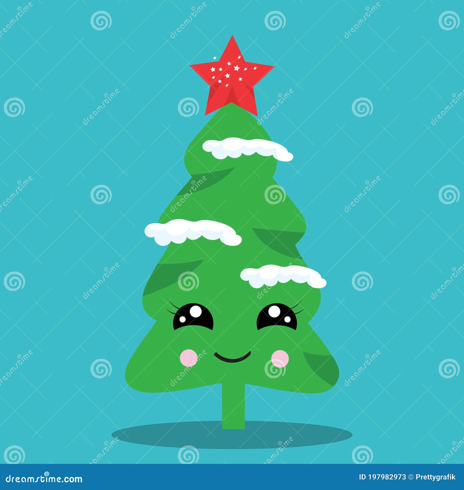 CHRISTMAS TREE SMILE CUTE 05 Stock Vector - Illustration of smile ...