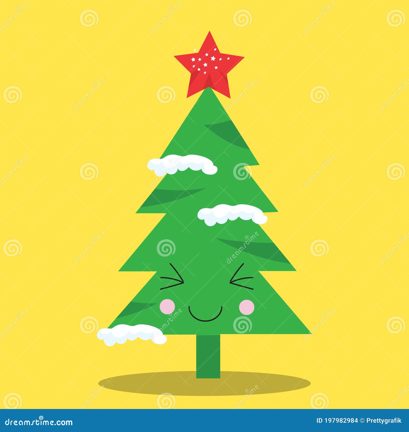 CHRISTMAS TREE SMILE WINK 02 Stock Vector - Illustration of tree ...