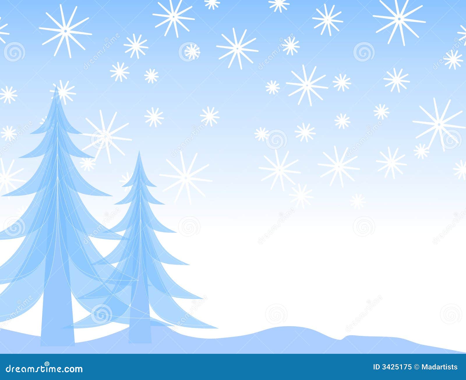 Christmas Tree Snow Silhouette Stock Illustration - Illustration of ...