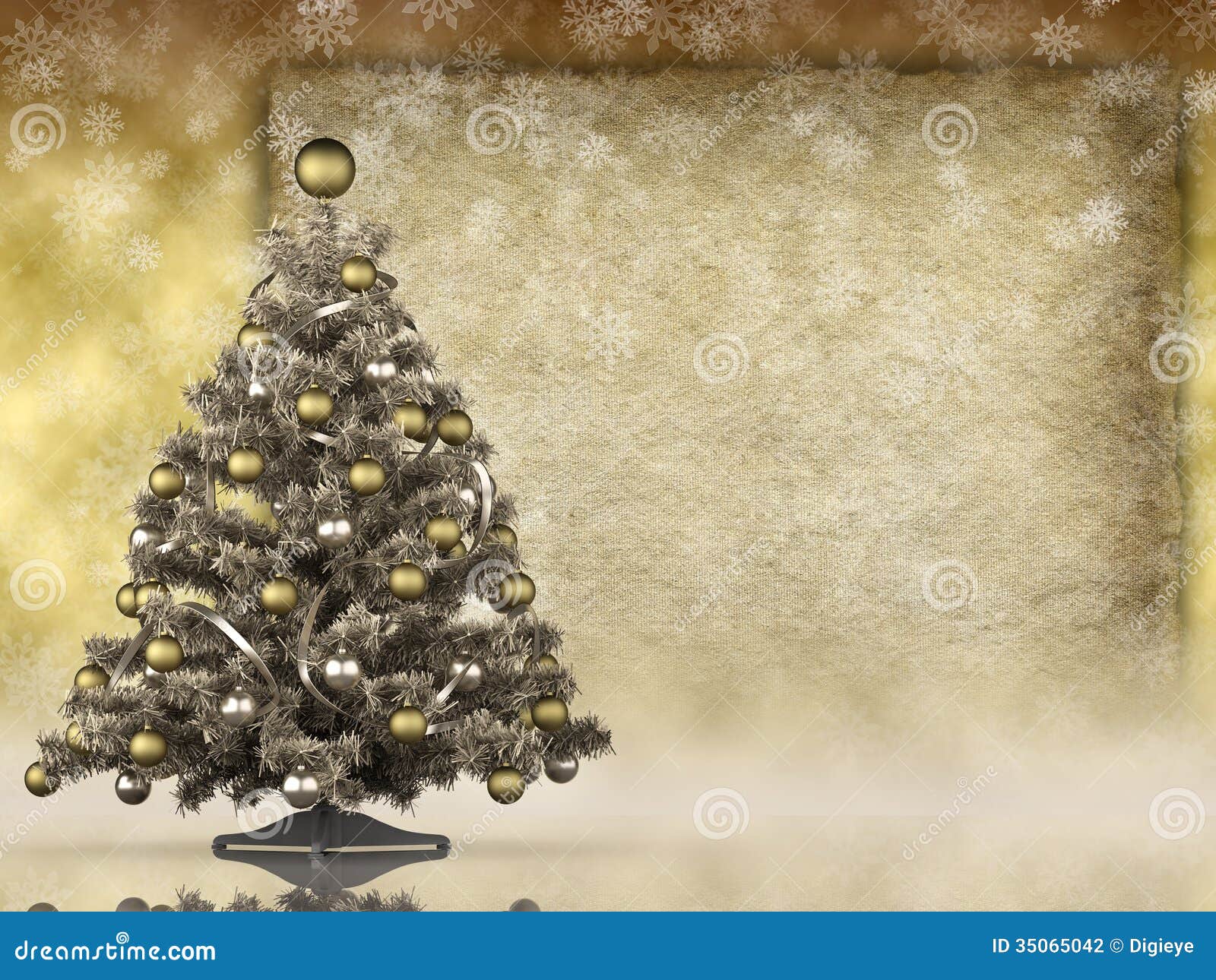 Christmas Tree and Space for Text Stock Photo - Image of template ...
