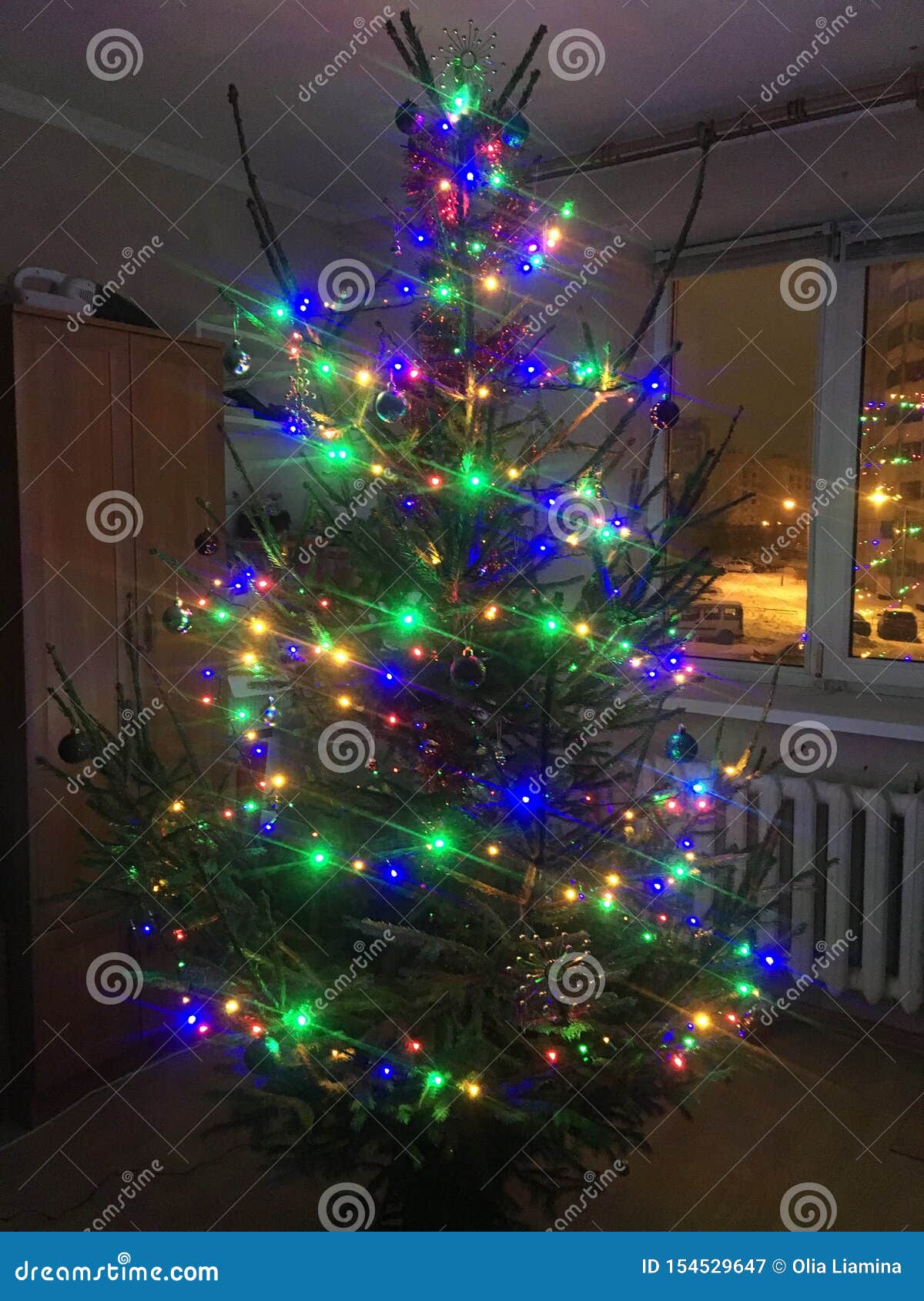 Christmas tree stock image. Image of christmas, sparkling - 154529647