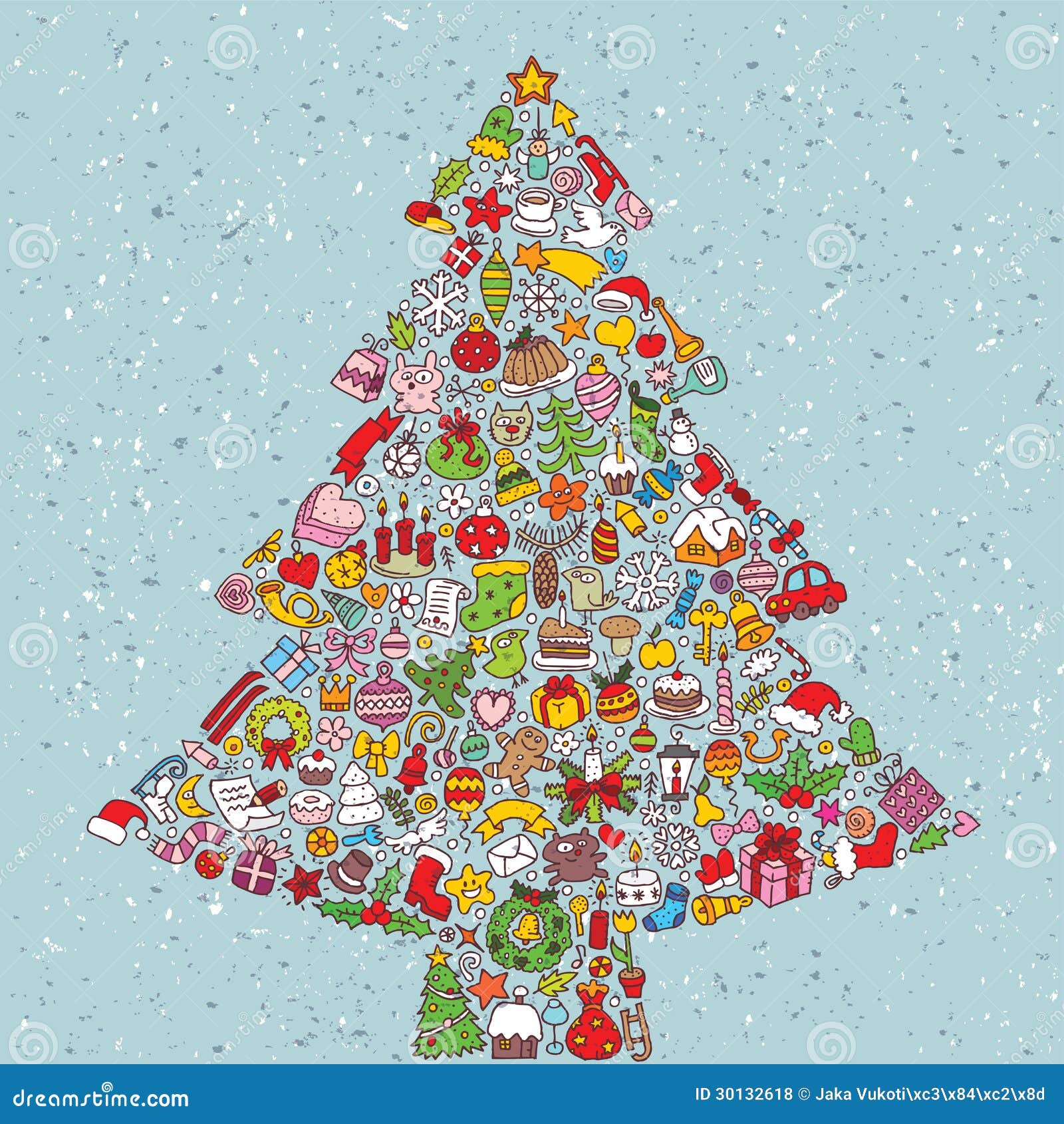 Christmas Tree Square stock vector. Illustration of cookie - 30132618