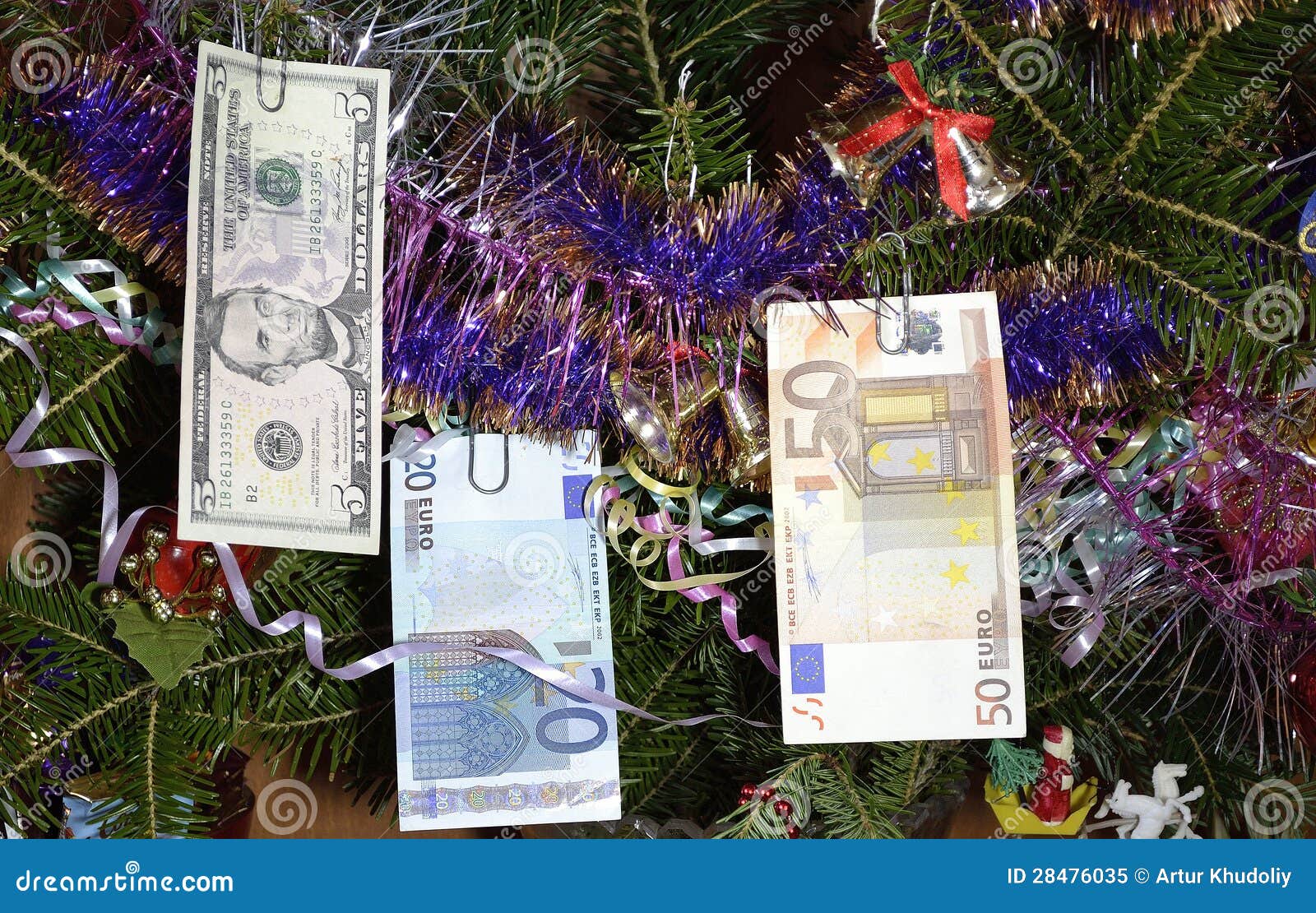Christmas-tree Stand Money-tree Stock Image - Image of decorations ...