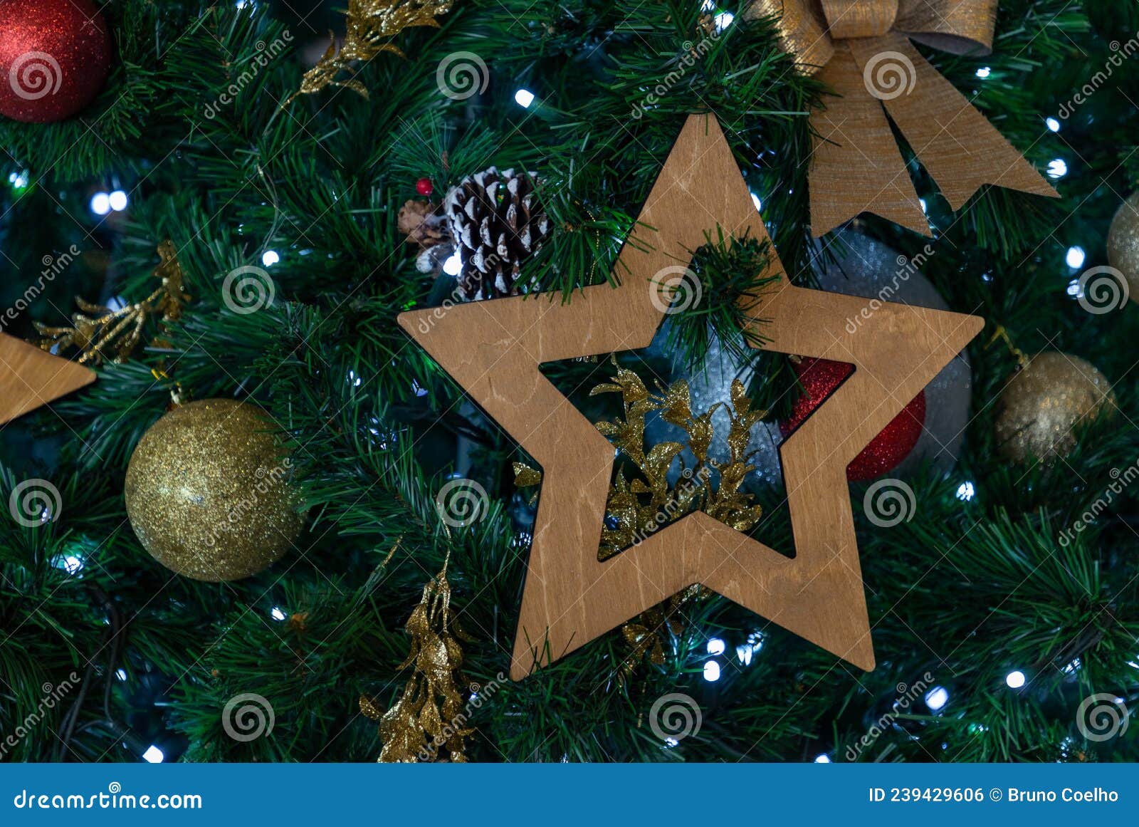 Christmas Tree Star stock photo. Image of green, decorations - 239429606