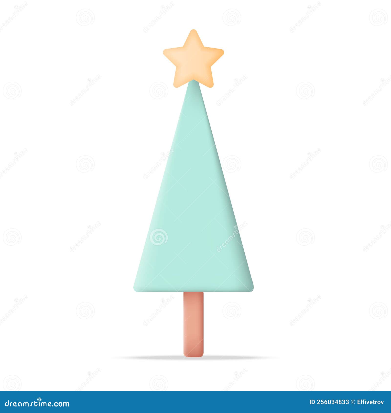 Christmas Tree with Star 3D Icon Vector Stock Vector - Illustration of ...