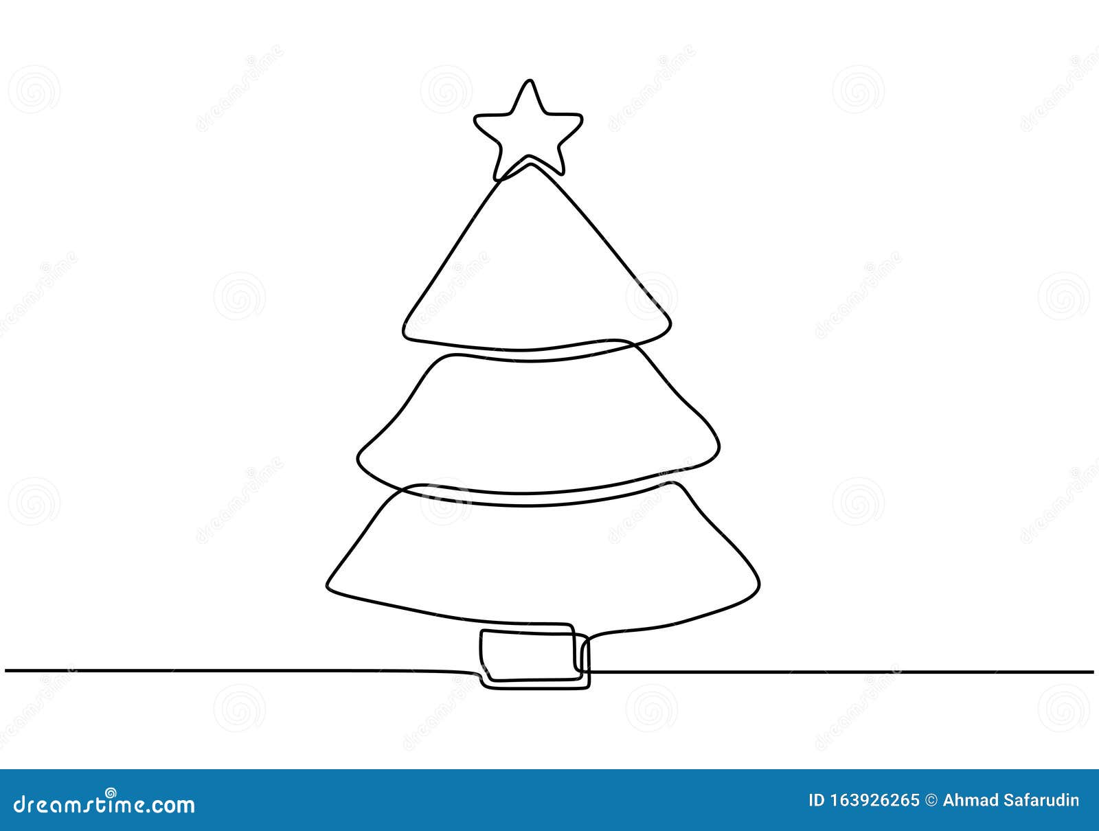 Christmas Tree Star Drawing