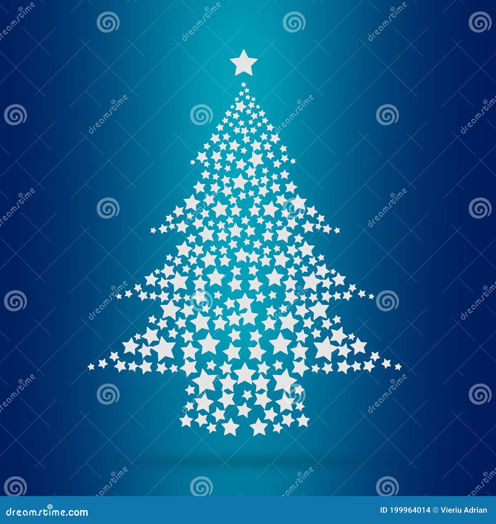 Christmas Tree , Stars Background Stock Illustration - Illustration of ...