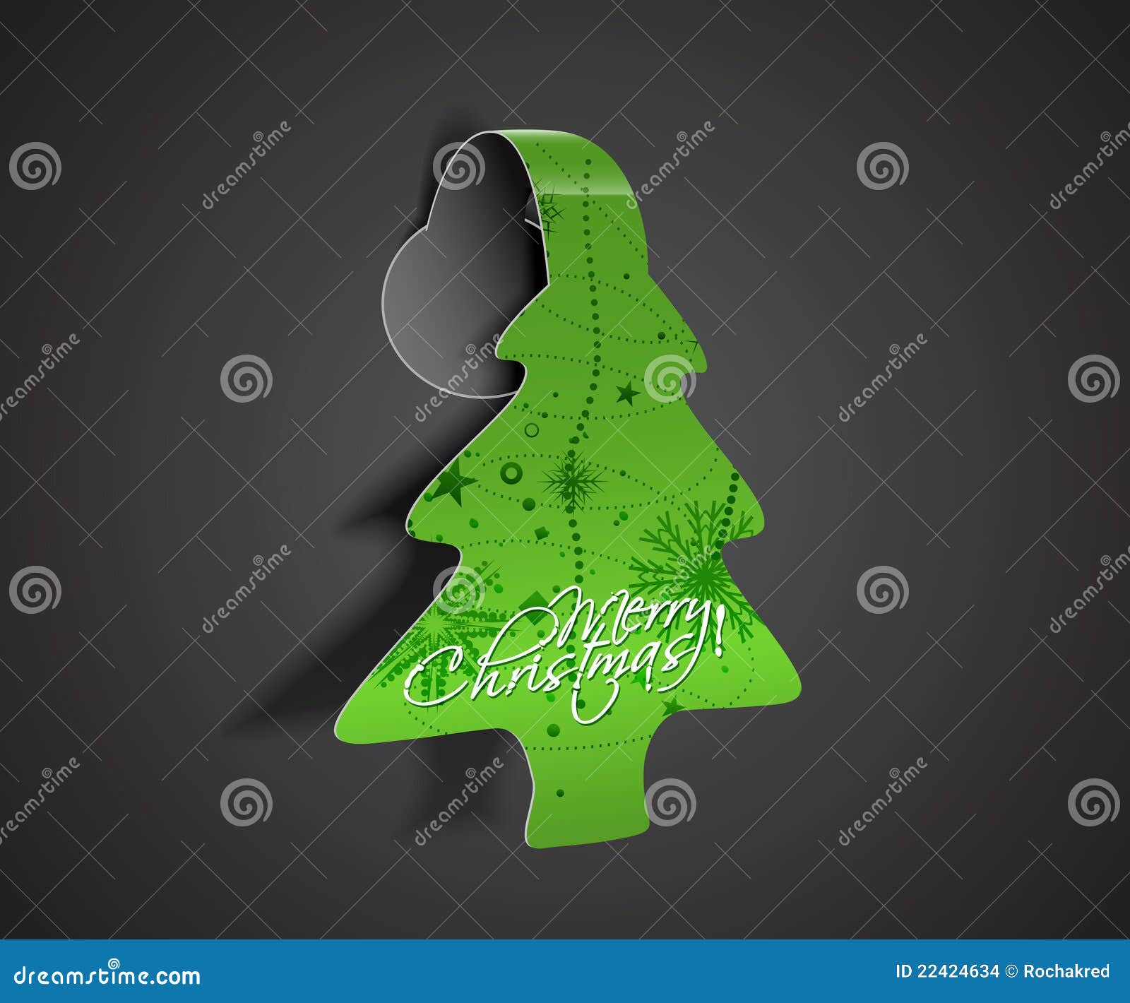 Christmas tree stricker stock illustration. Illustration of icon - 22424634