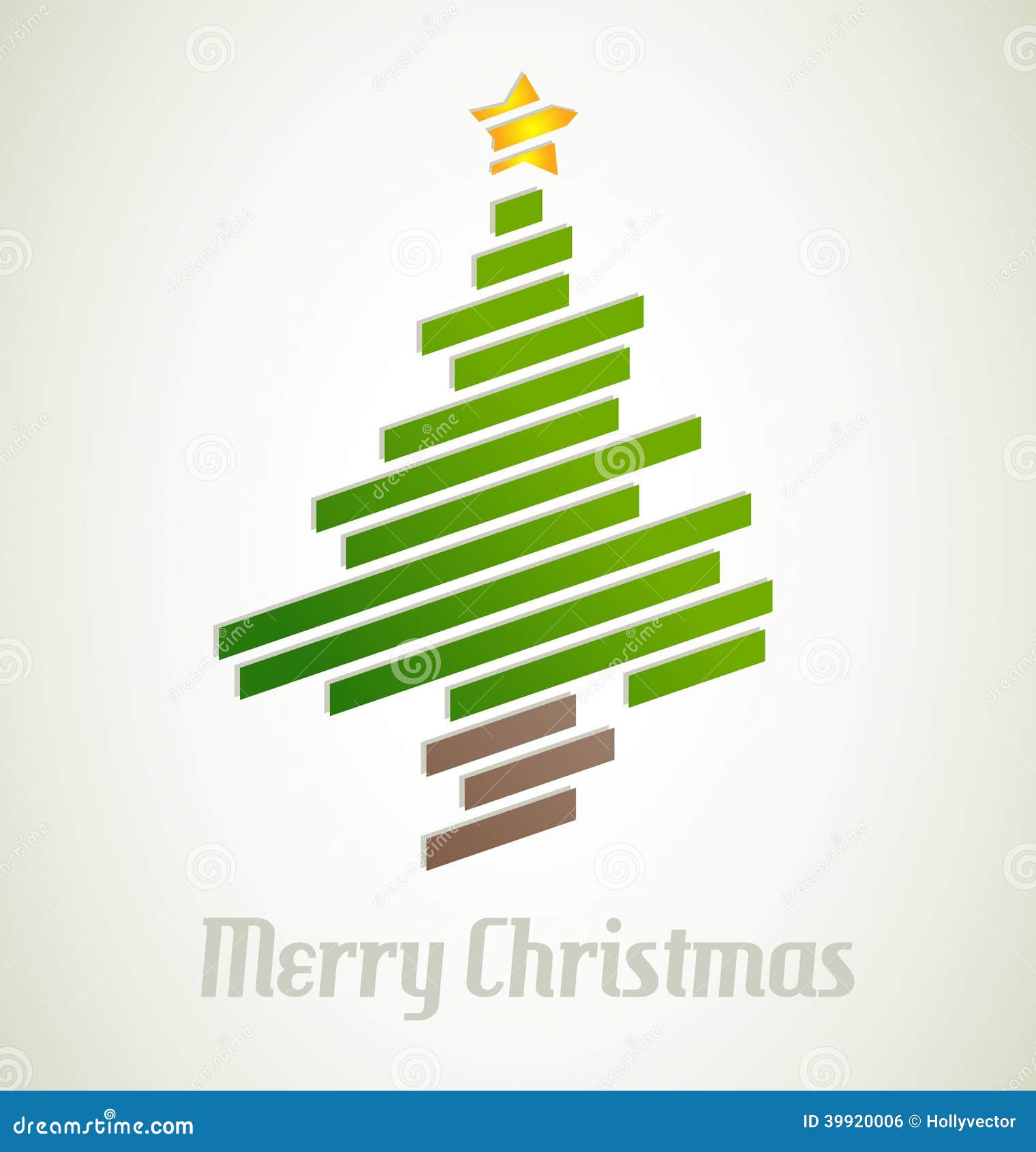 Christmas Tree from Stripes - Modern Christmas Card Stock Vector ...
