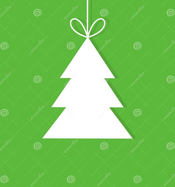 Christmas tree tag stock vector. Illustration of simple - 63731700