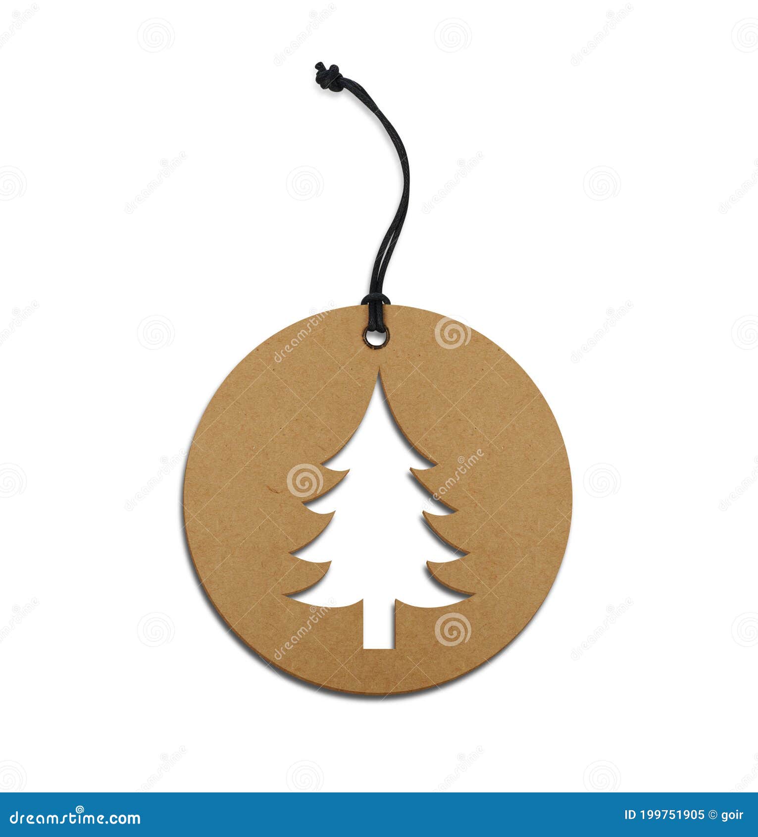 Christmas tree tag stock illustration. Illustration of label - 199751905