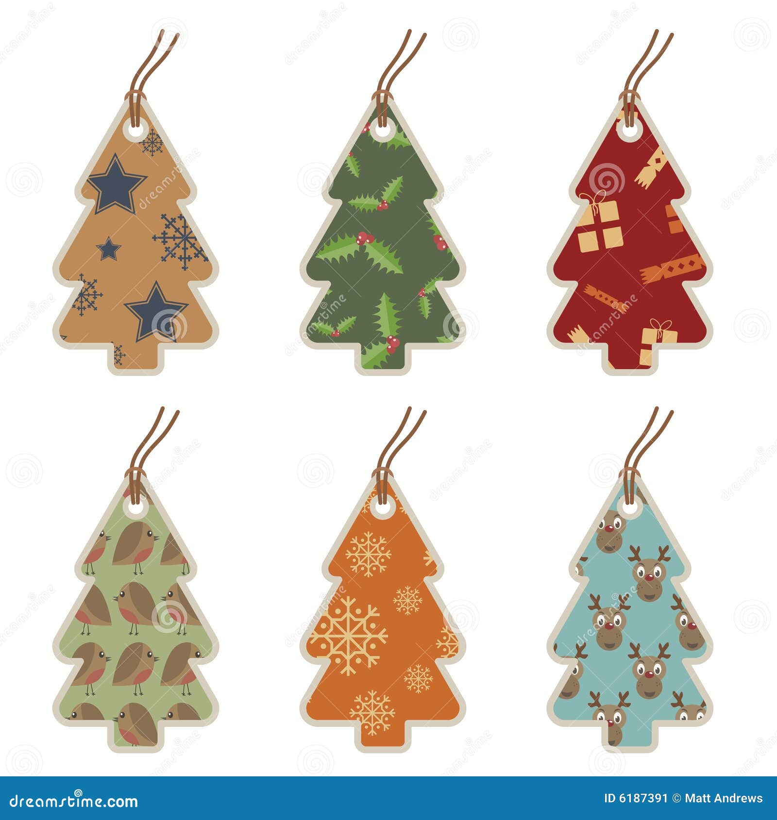 Christmas tree tags stock vector. Illustration of clip - 6187391