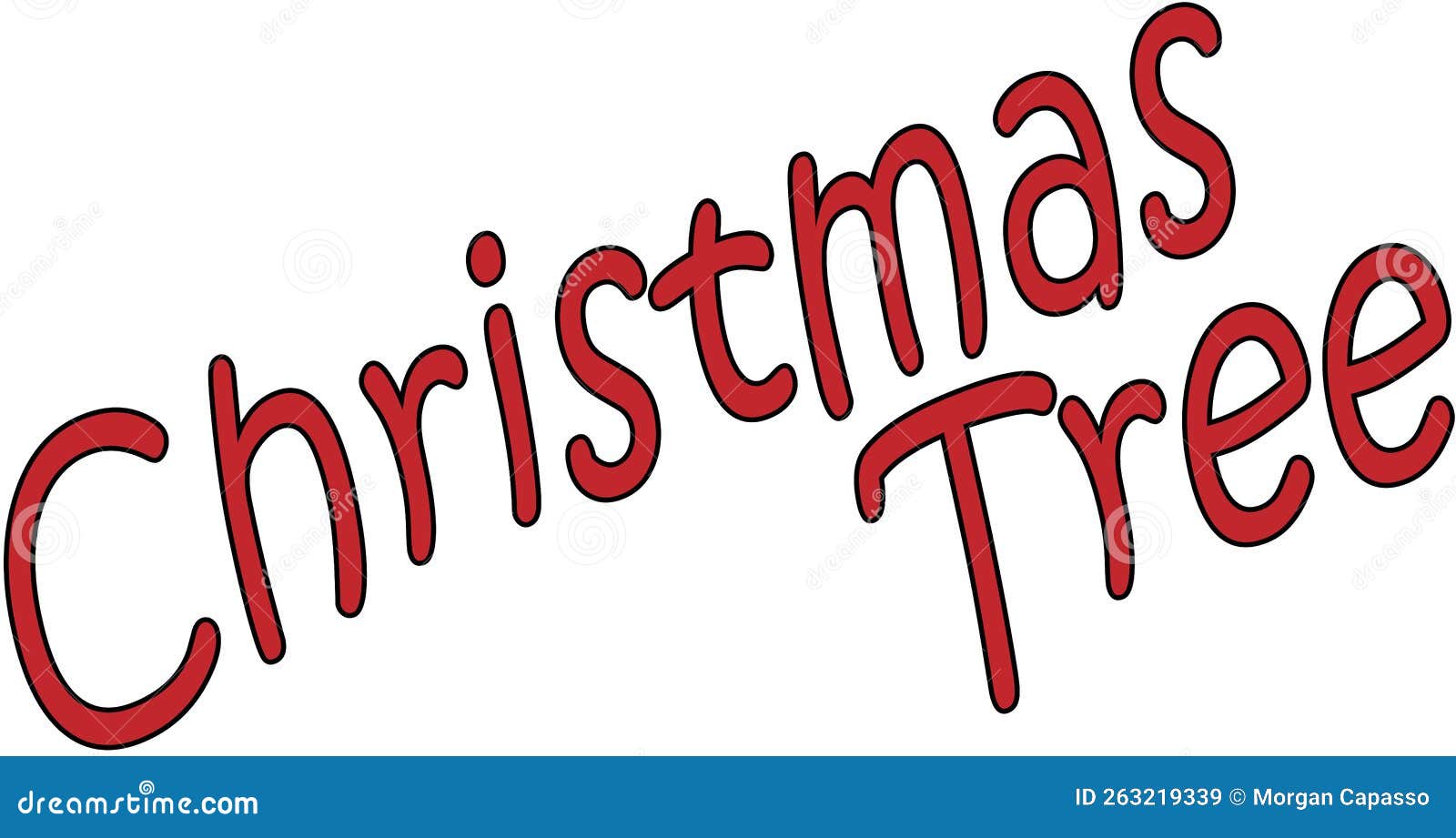 Christmas Tree Text Sign Illustration Stock Vector - Illustration of ...
