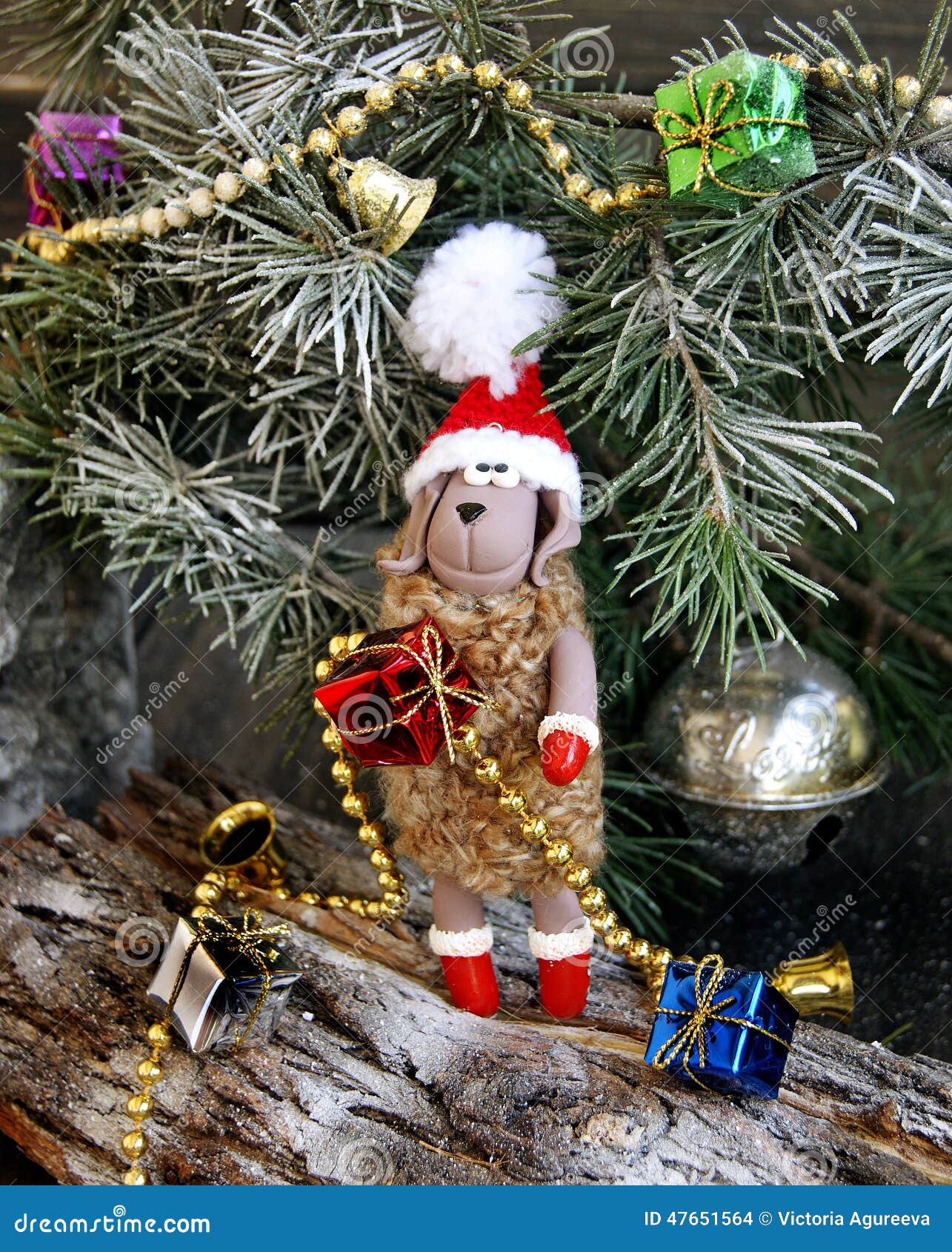 Christmas Tree Toy Sheep Symbol 2015 Stock Photo - Image of decoration ...