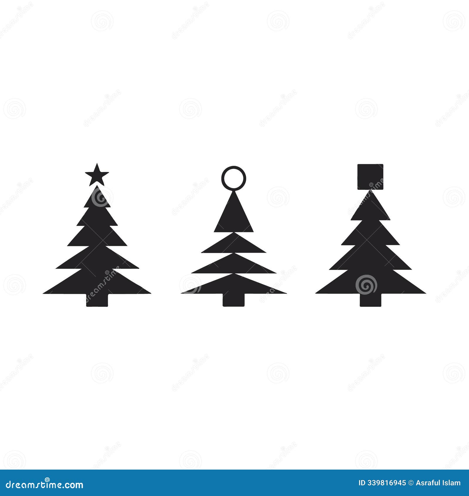 Christmas Tree Vector Design Illustration Stock Illustration ...