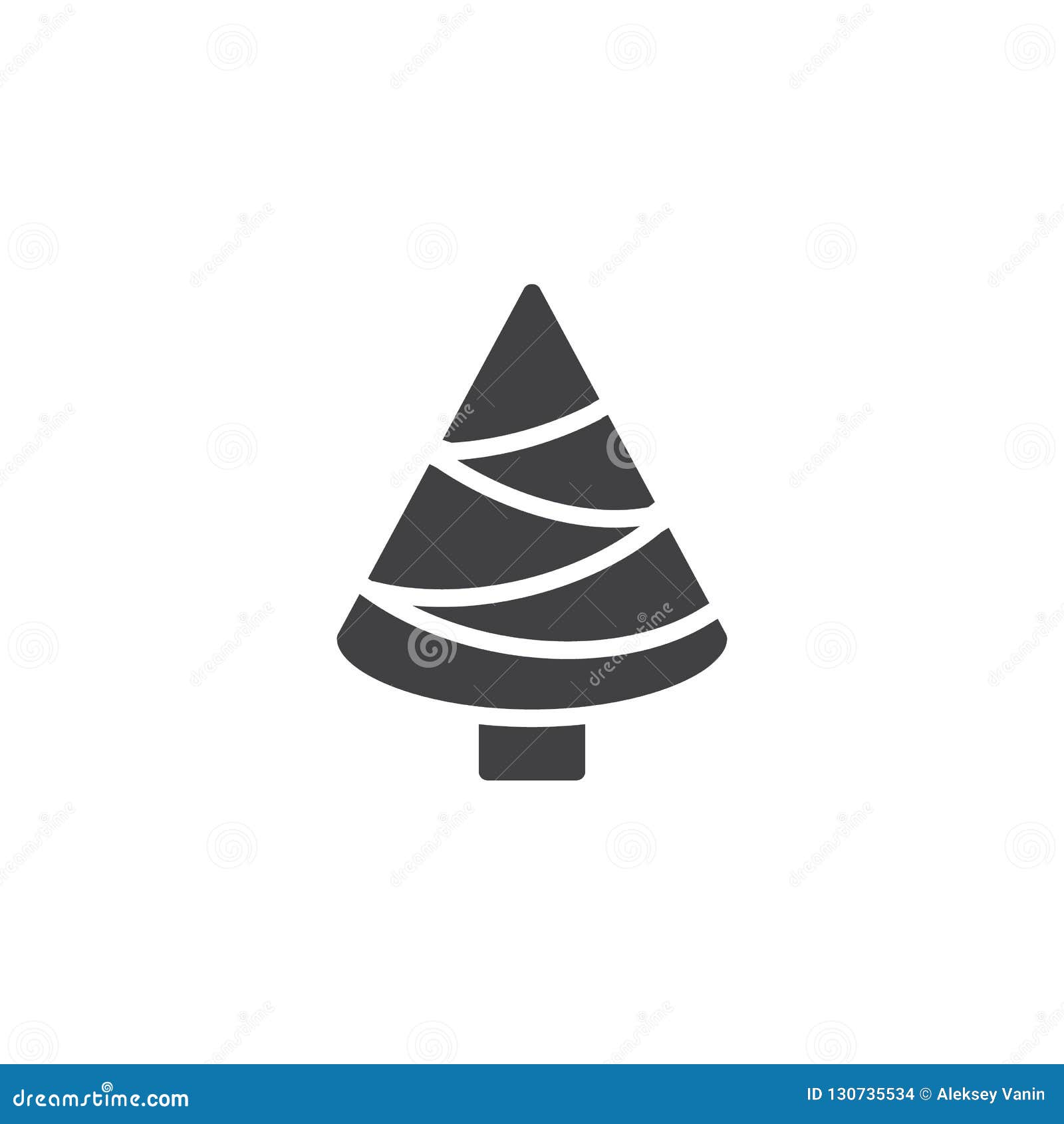 Christmas tree vector icon stock vector. Illustration of tree - 130735534