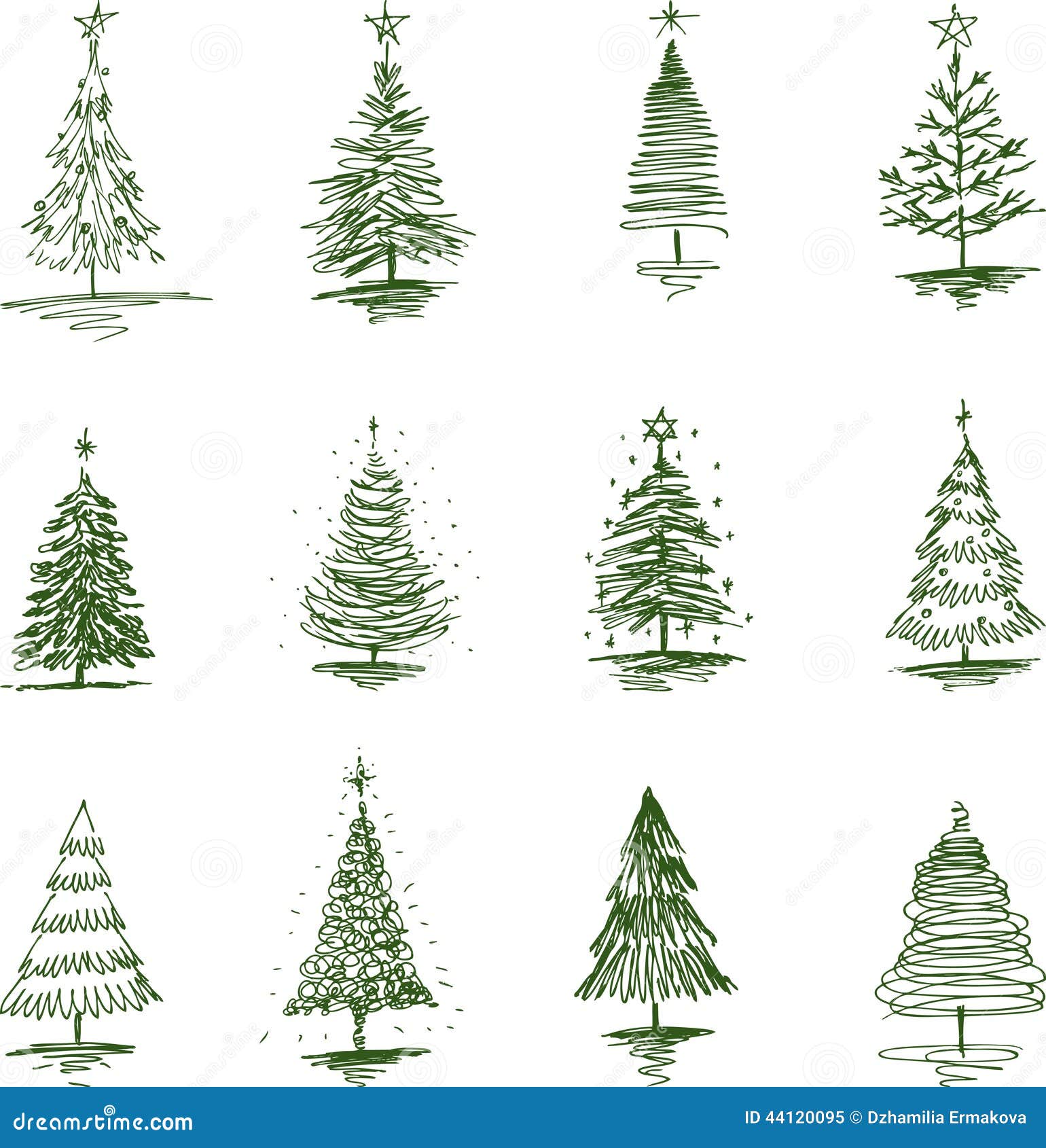 Christmas tree stock vector. Illustration of abstract - 44120095