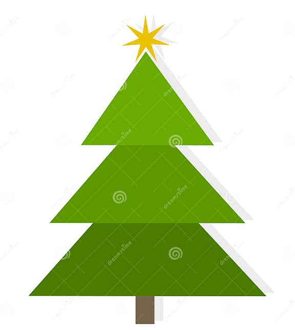 Christmas tree vector stock vector. Illustration of plain - 48079925