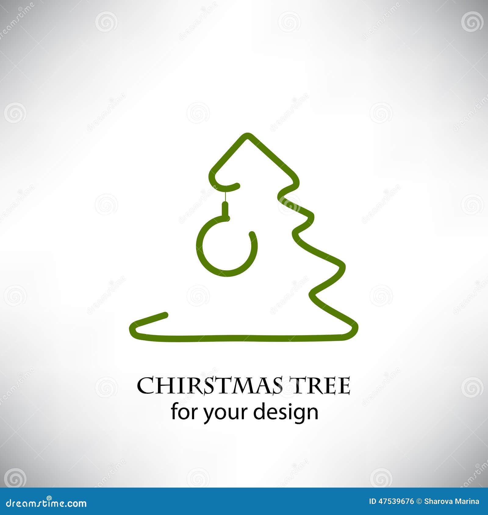Christmas Tree for Your Design Stock Vector - Illustration of logo ...
