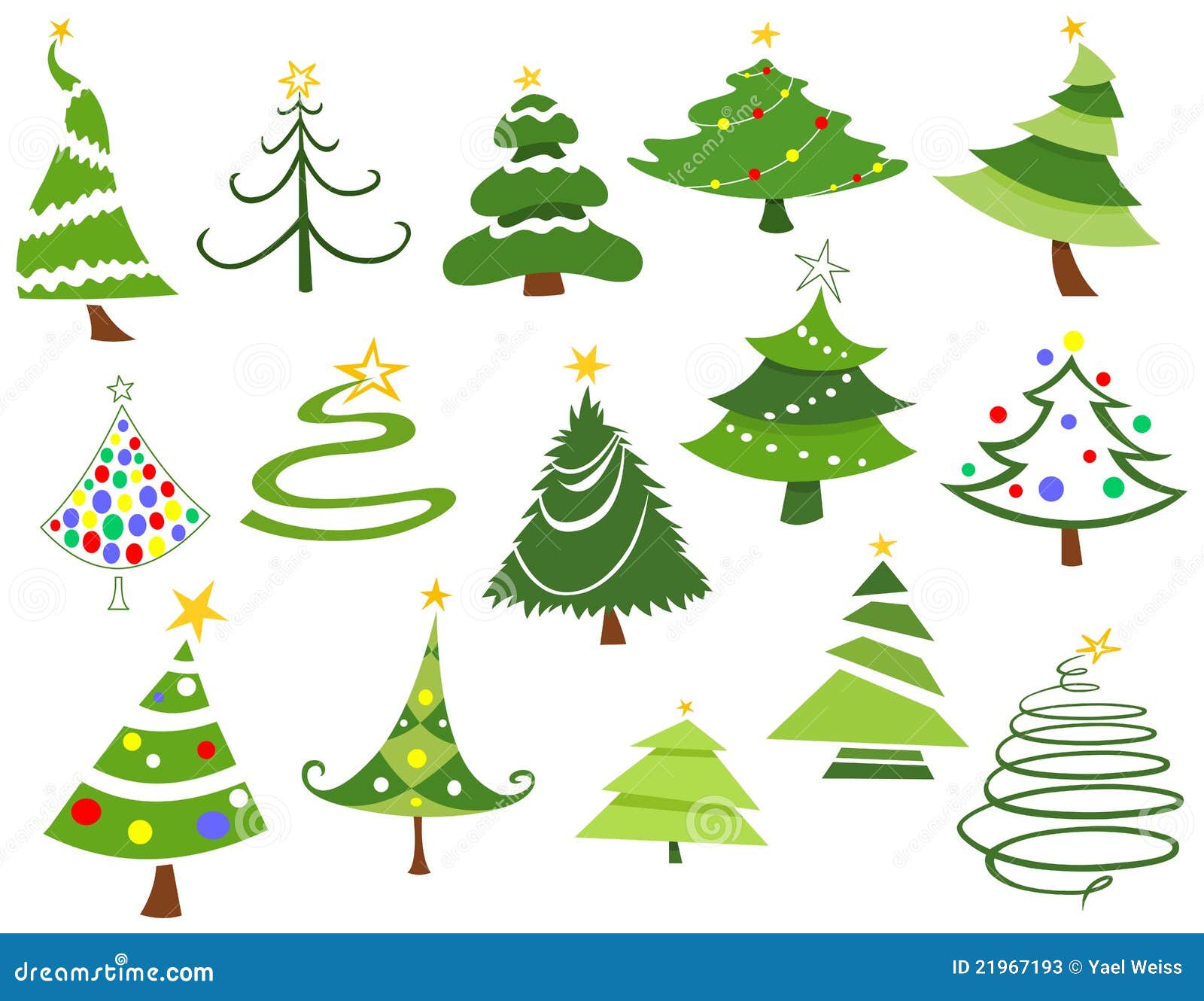 Christmas trees stock vector. Illustration of isolated - 21967193