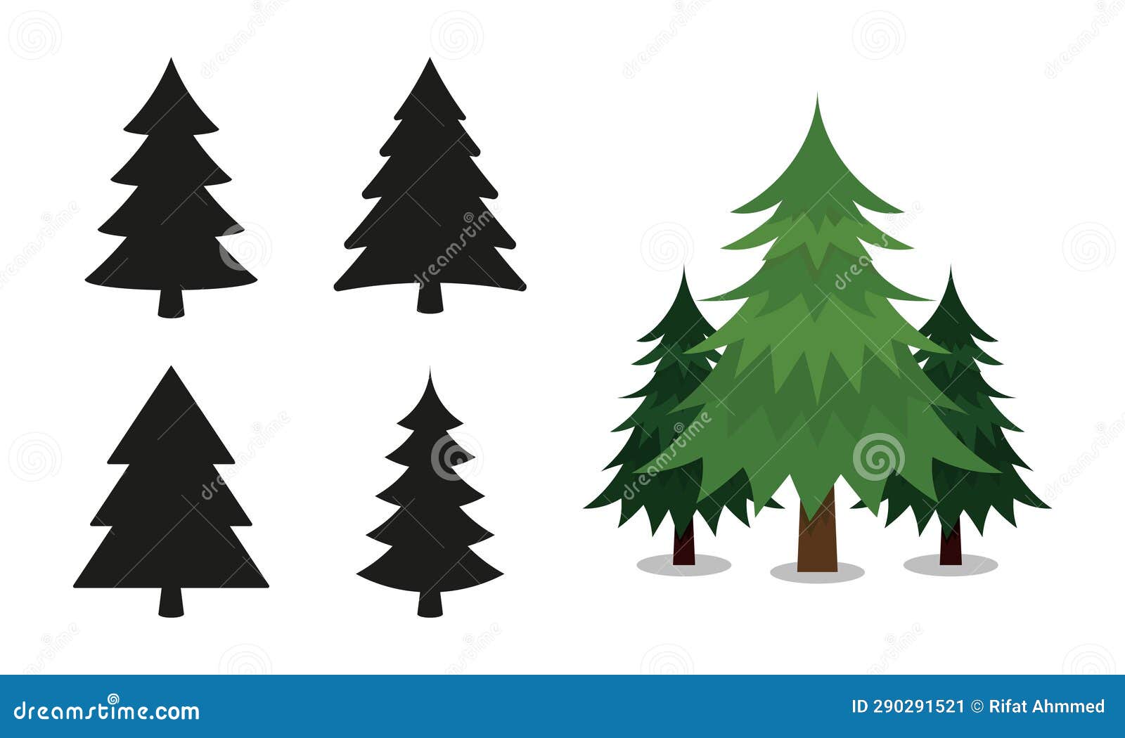 Christmas Trees Pictogram Vector Set Stock Vector - Illustration of ...
