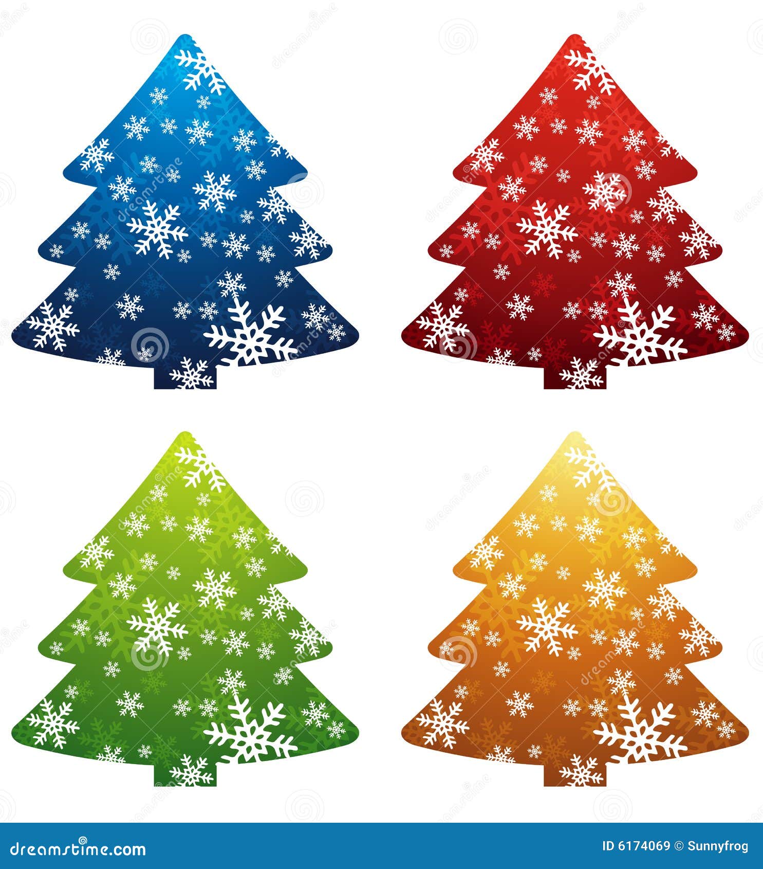 Christmas trees, vector stock vector. Illustration of abstract - 6174069