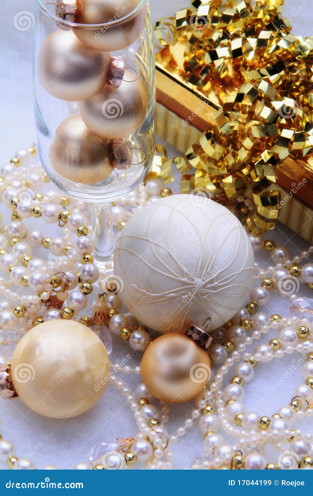 Christmas Trinkets stock image. Image of gold, vertical - 17044199
