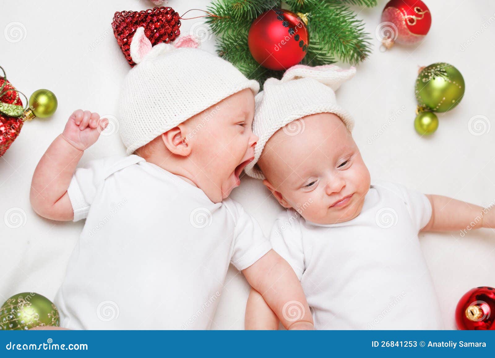 Christmas twins stock image. Image of pretty, little - 26841253