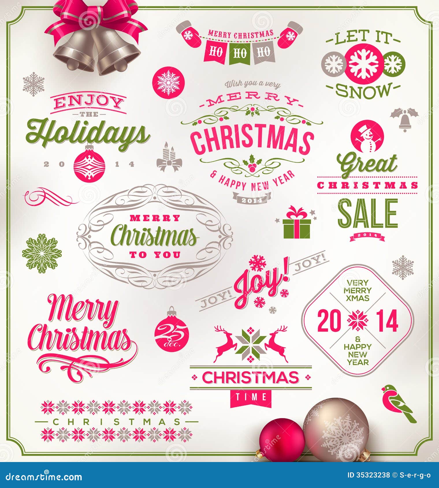 Christmas type design stock vector. Illustration of calligraphical ...