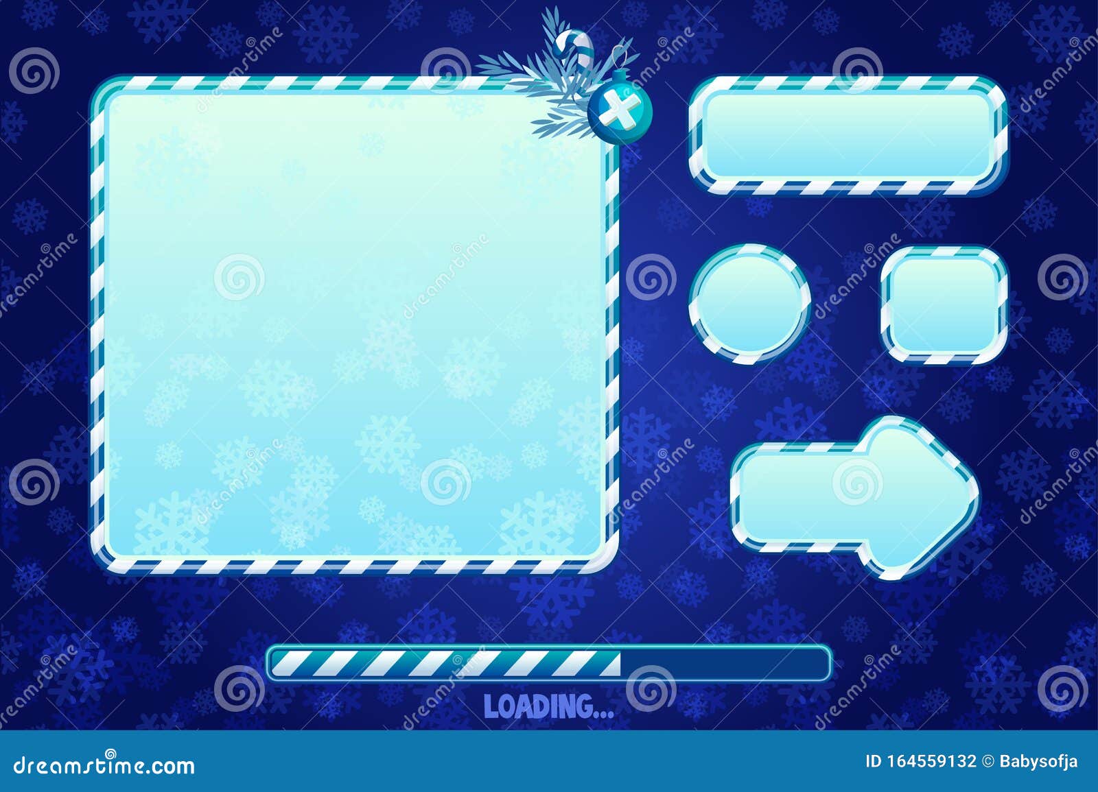 Cartoon Buttons. Colorful Video Game Ui Elements. Restart And Continue, Start And Play Button ...