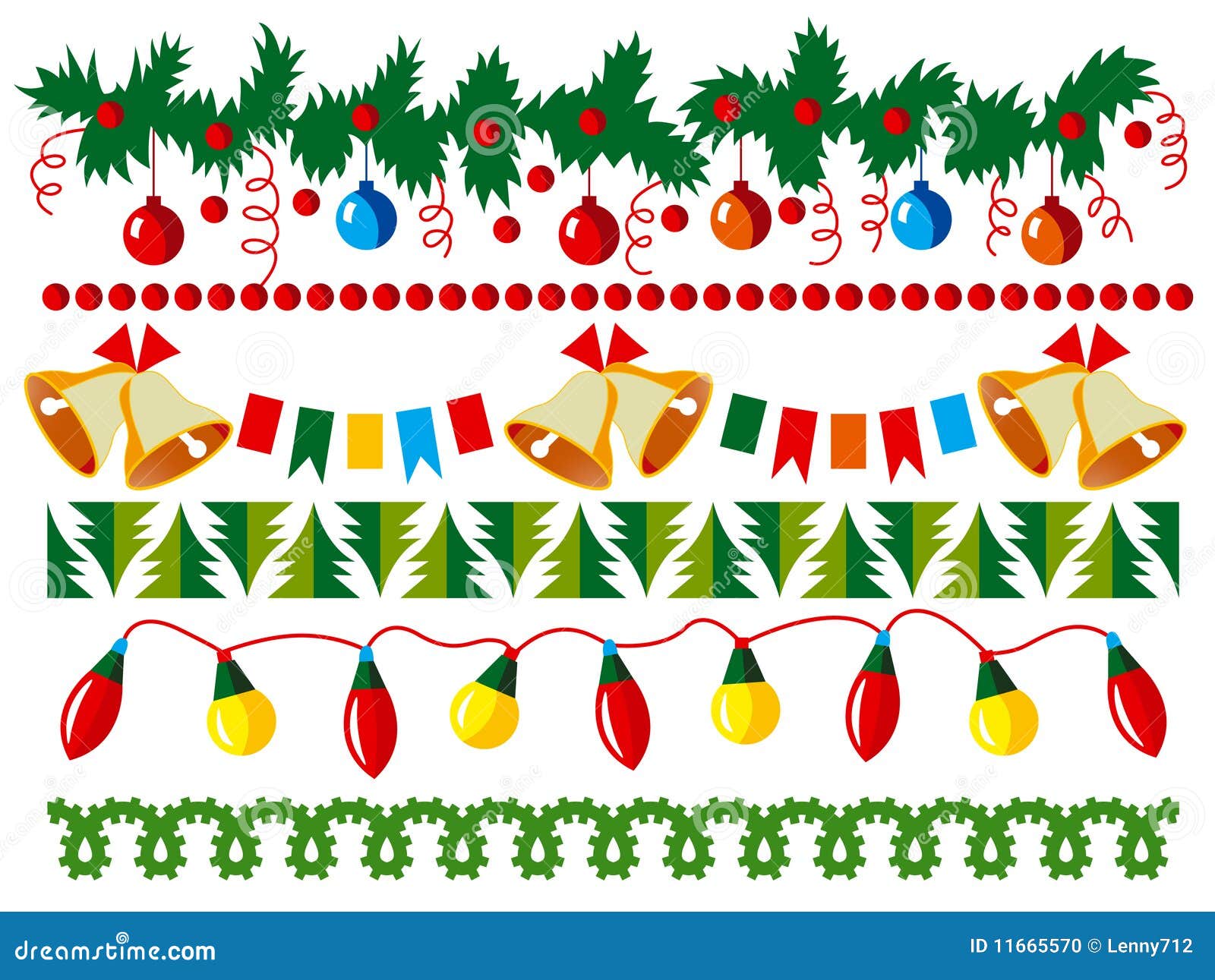 Christmas vector border stock vector. Illustration of geometric - 11665570