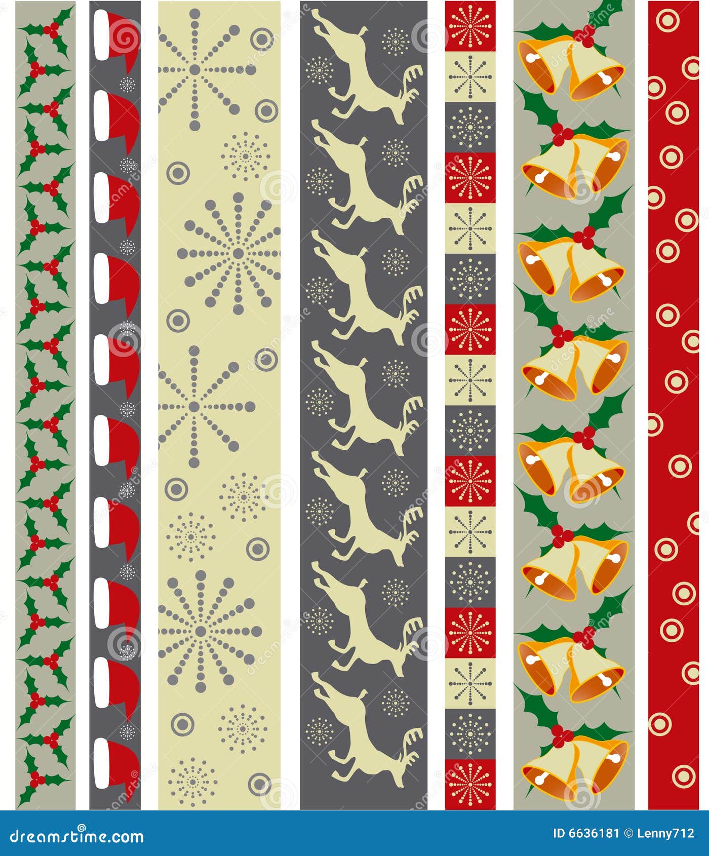 Christmas vector border stock vector. Illustration of element - 6636181