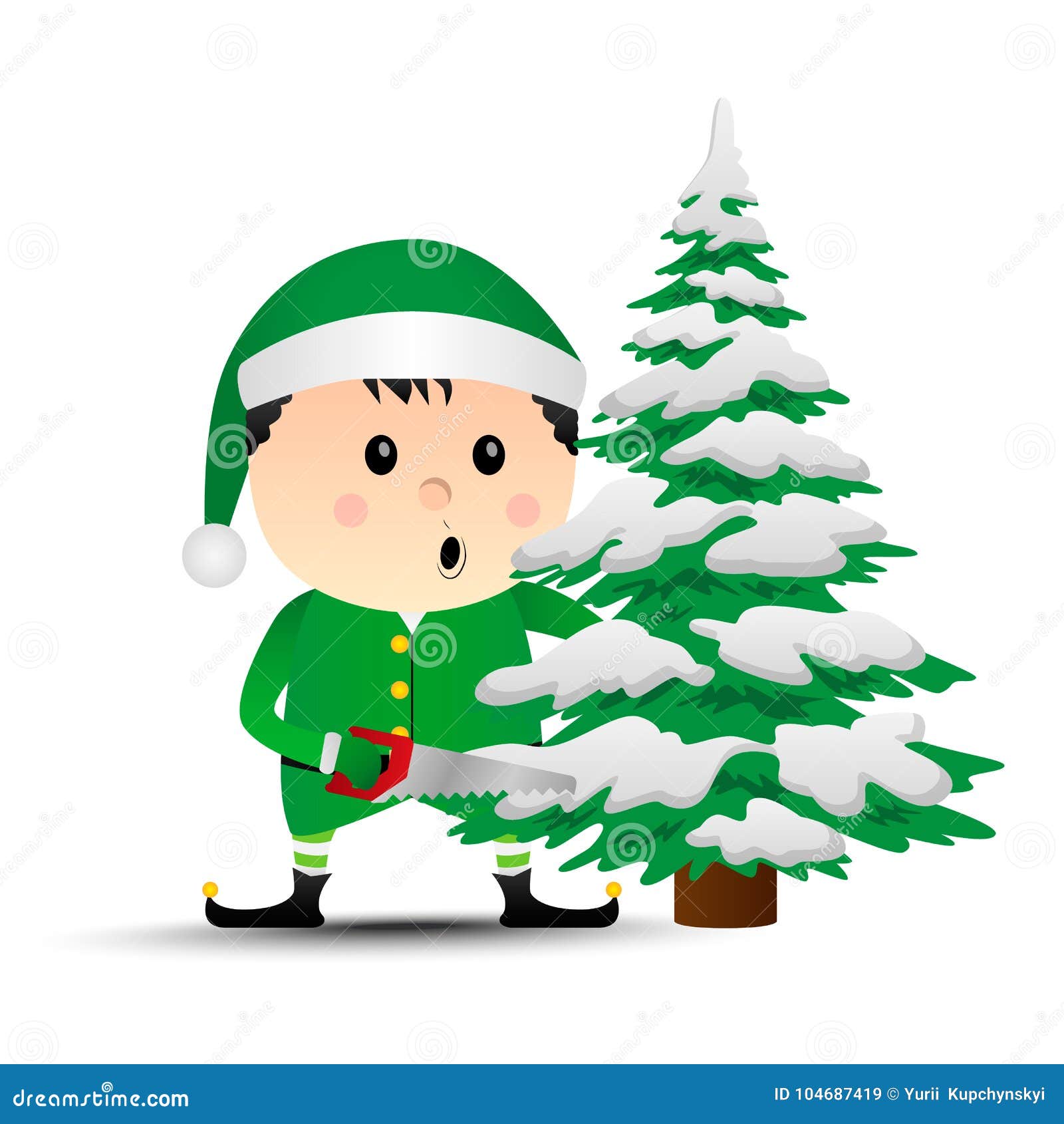 Christmas vector elf stock vector. Illustration of north - 104687419