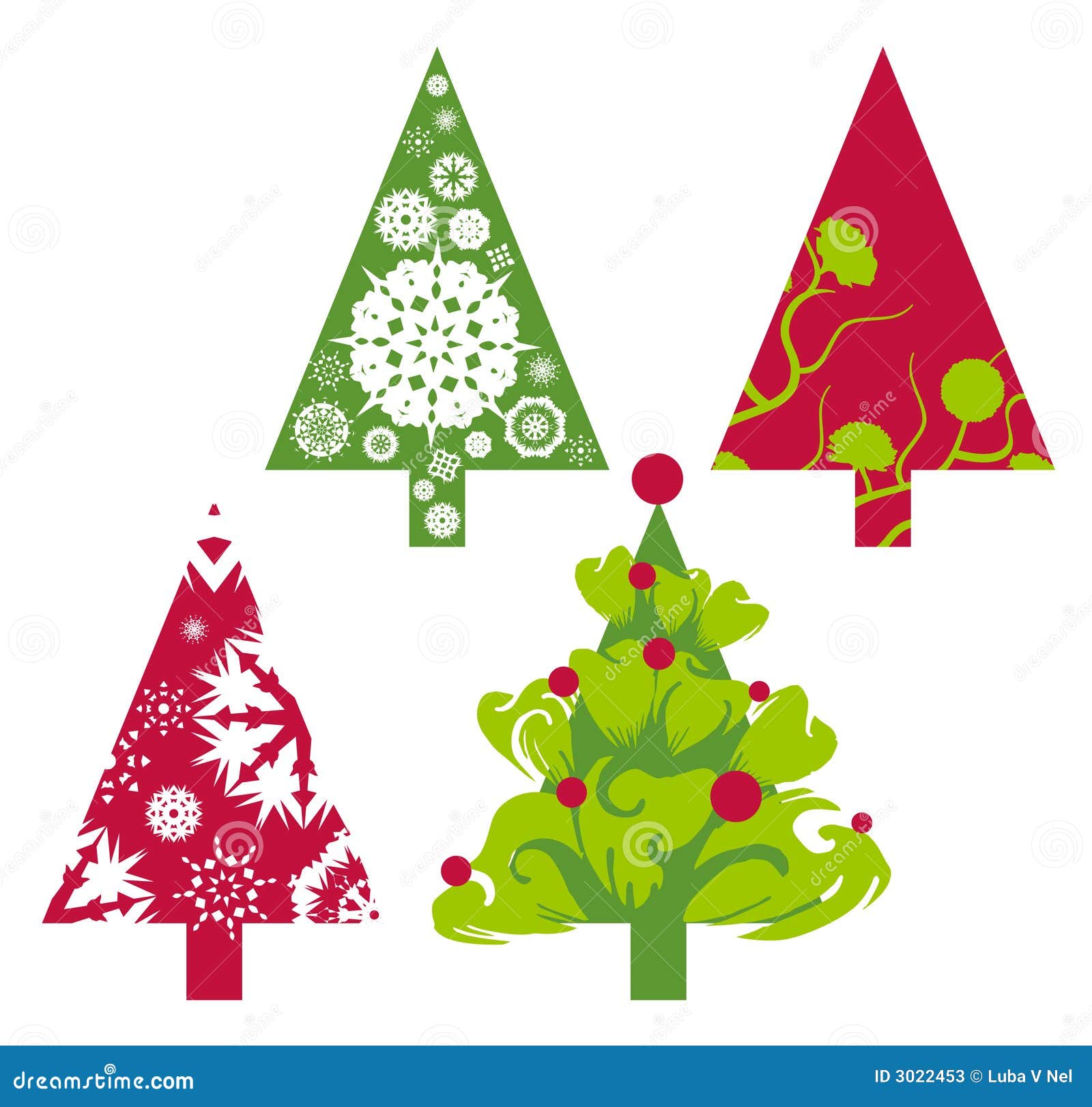 Christmas vector trees stock vector. Illustration of abstract - 3022453