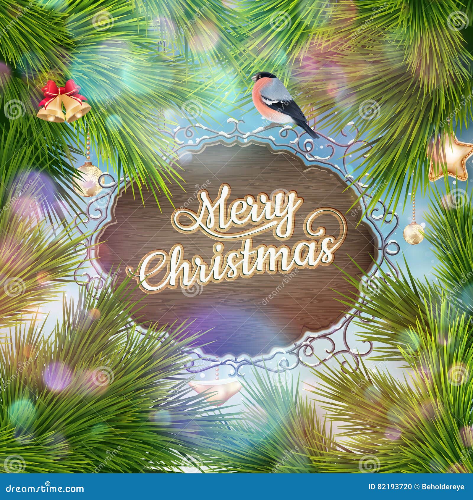 Christmas Vintage Signboard. EPS 10 Stock Vector - Illustration of ...