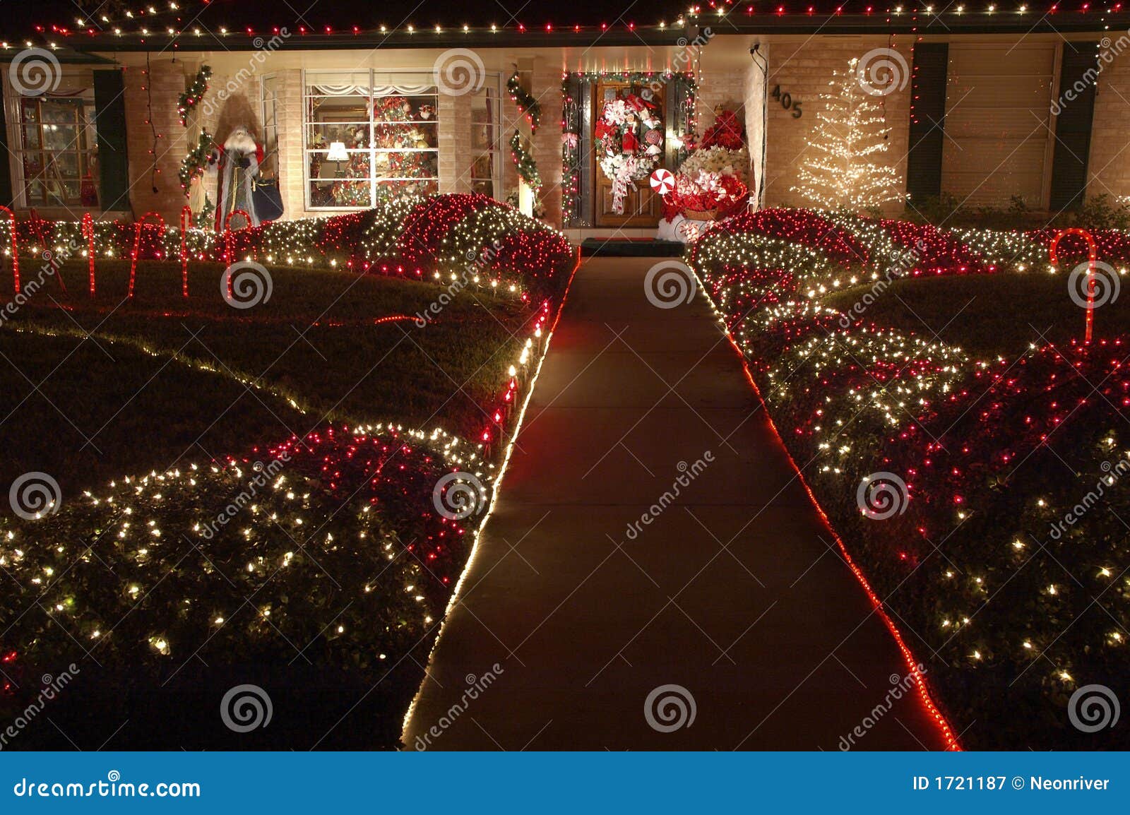 Christmas Walk stock image. Image of holidays, evening - 1721187