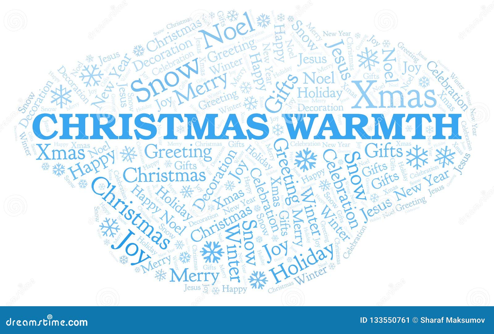 Christmas Warmth Word Cloud Stock Illustration - Illustration of fonts ...