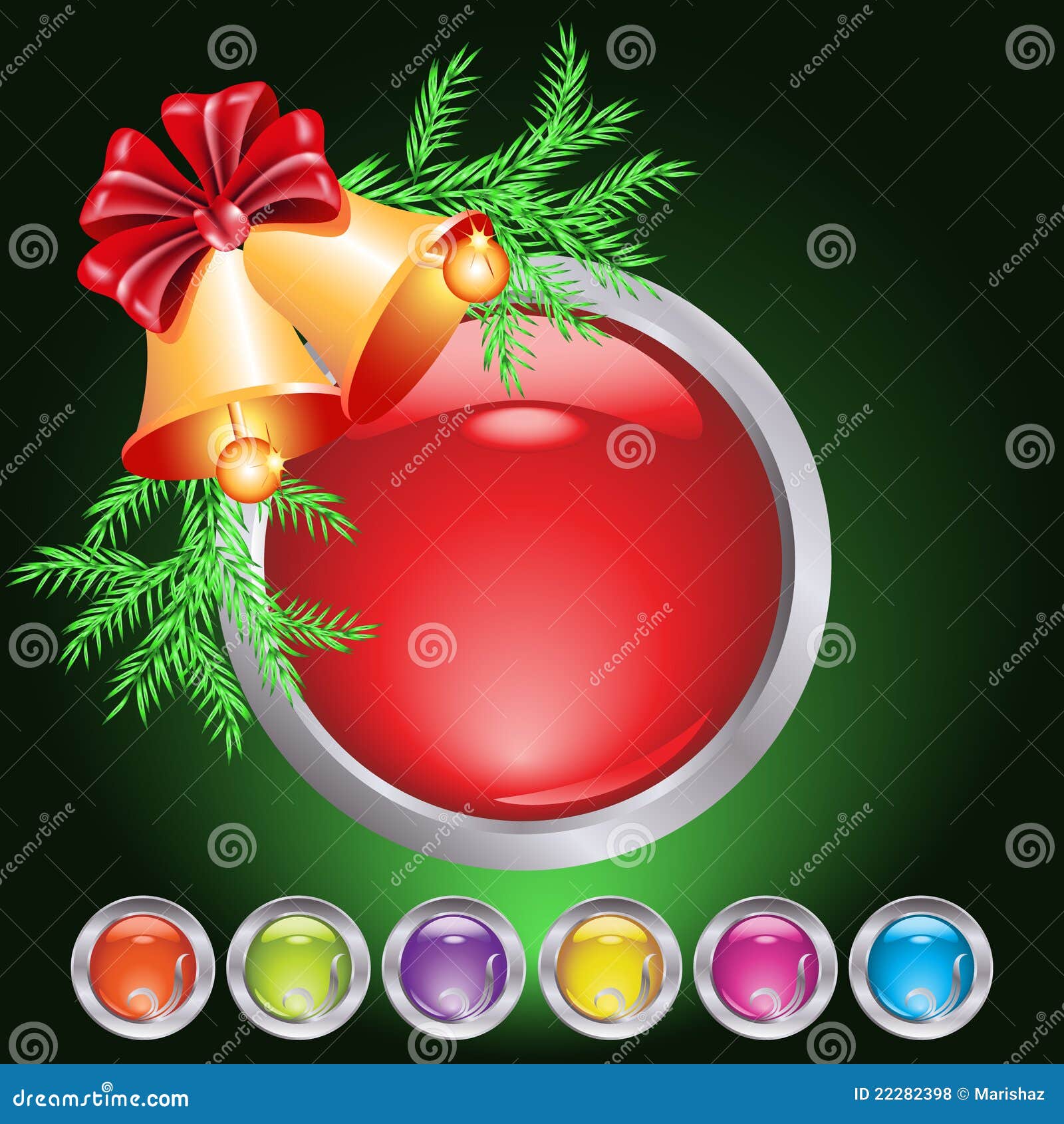 Christmas web button stock vector. Illustration of light - 22282398