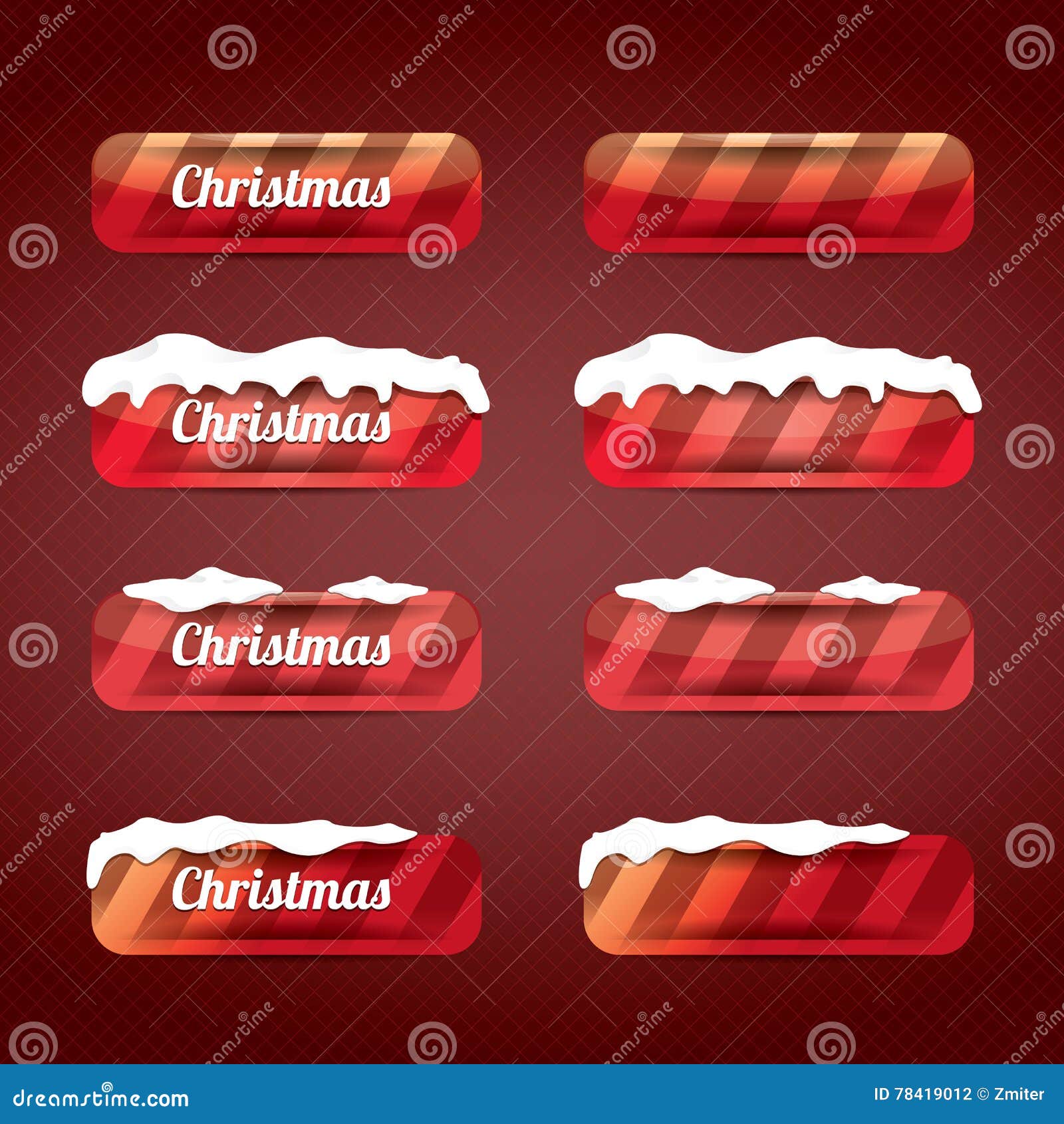 Christmas Web Buttons Set. Winter Web Buttons Stock Vector ...