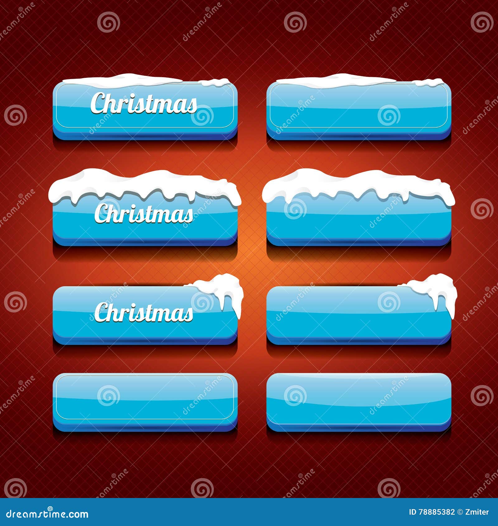 Christmas Web Buttons Set. Winter Web Buttons Stock Vector ...