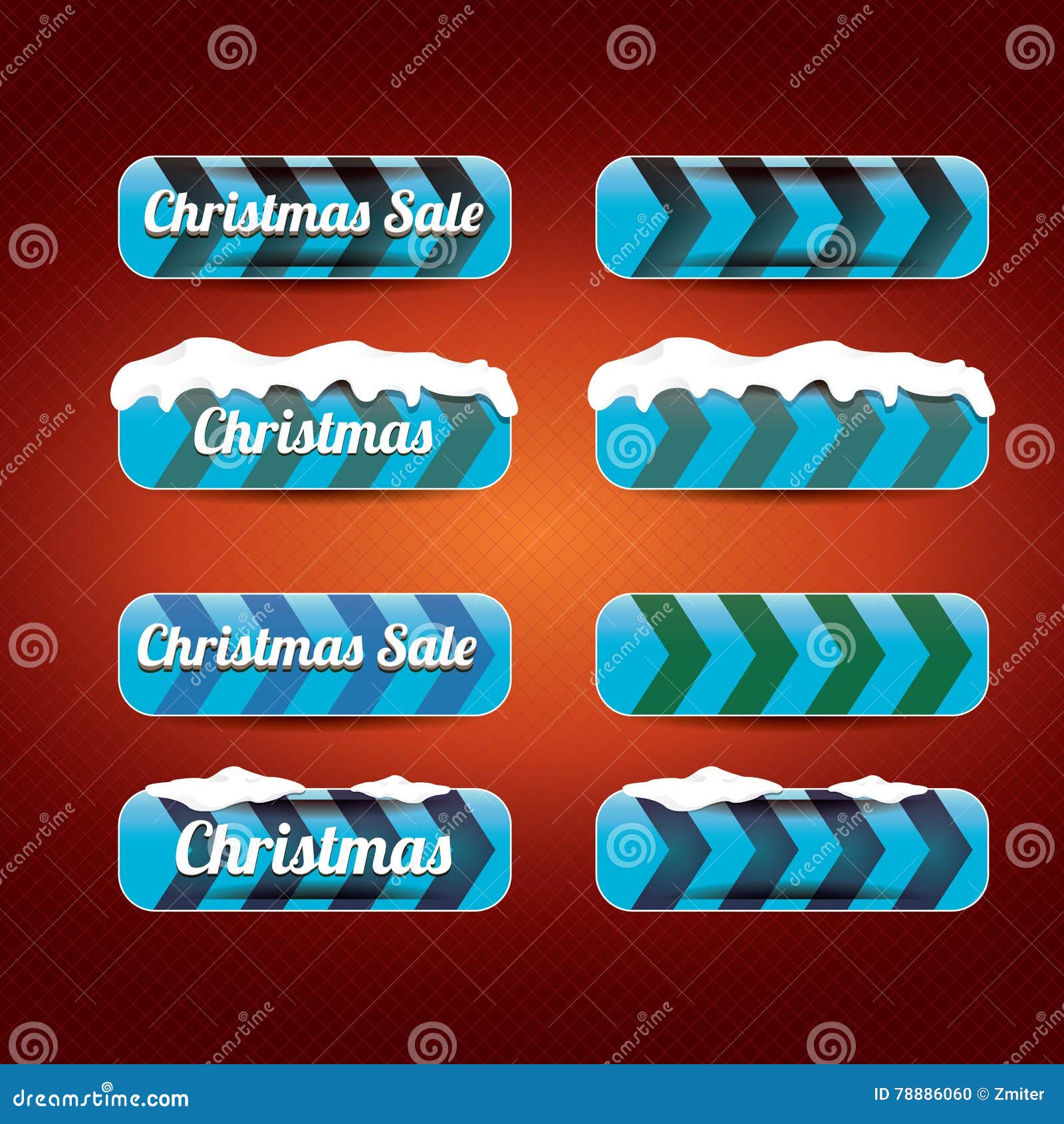 Christmas Web Buttons Set. Winter Web Buttons Stock Vector ...